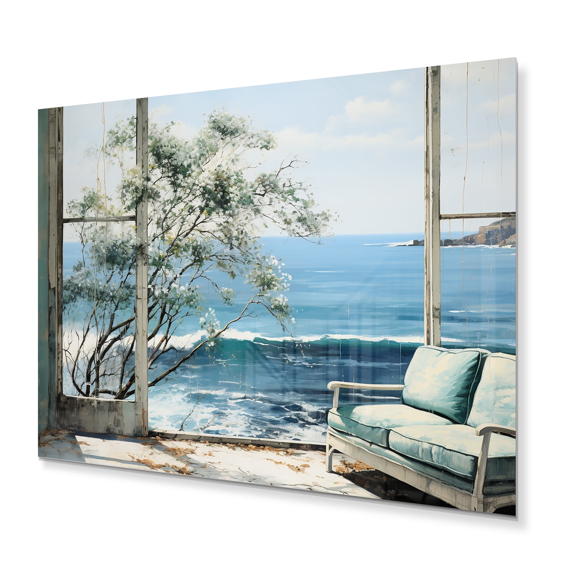 Designart "To The Coastal windows Windows painting IV" Nautical & Beach ...
