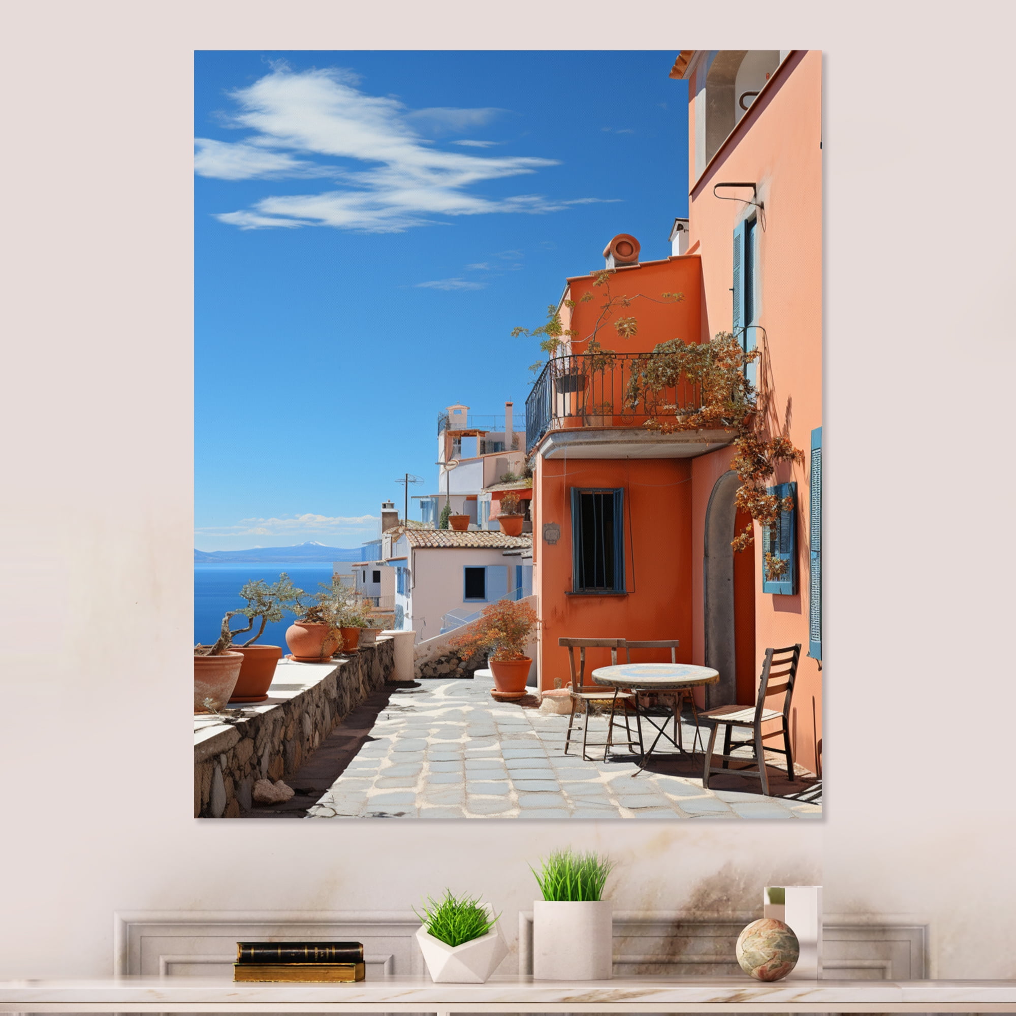 Designart "Tones Fontanas Italy Terracotta wall art II" Italy Metal Art ...