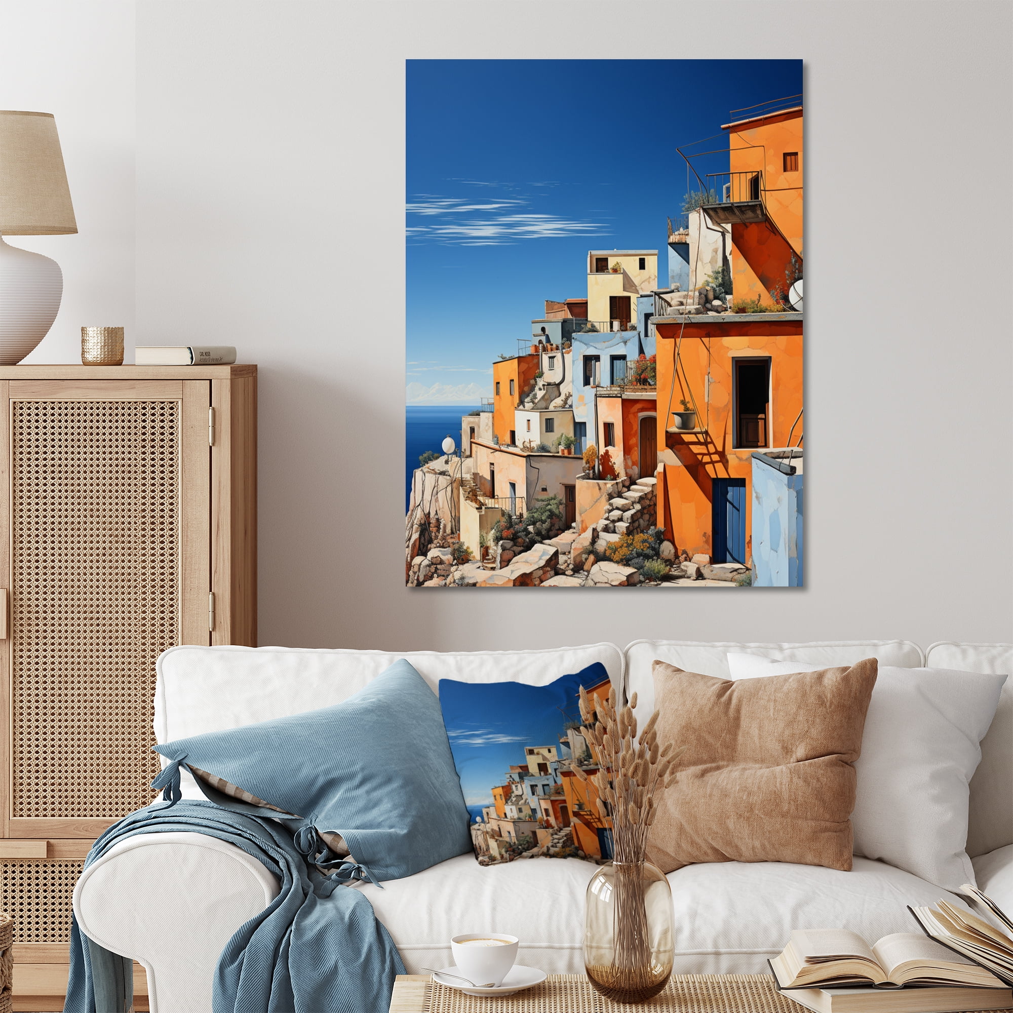 Designart "Tones Fontanas Italy Terracotta wall art IX" Italy Metal ...
