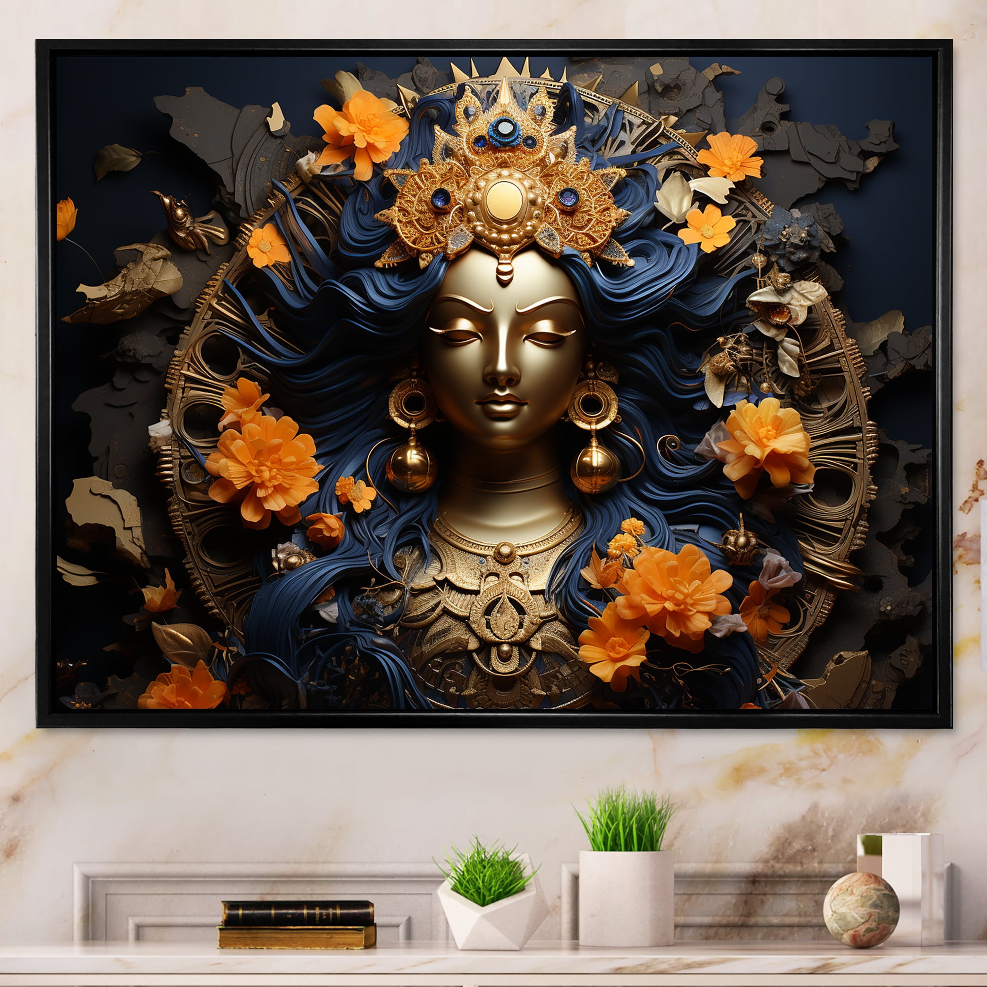 Designart "Topaz-Touched Kubera: Hindu God Of Treasure I" Hinduism ...