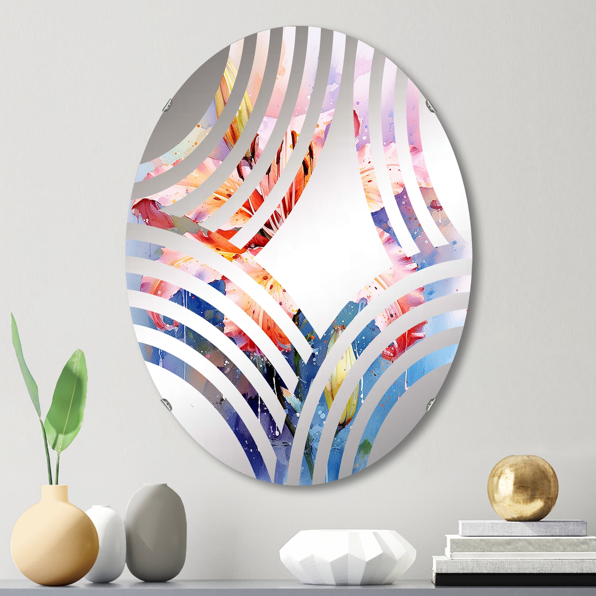 Designart "Tranquil Watercolor: Coral Lily Flower I" Lily Baptist Fan ...