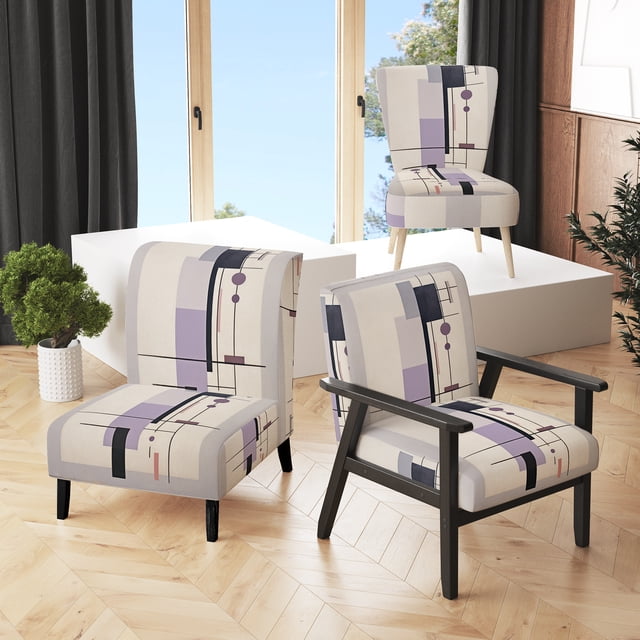 Designart "Transcendent Geometries Purple Suprematism I" Multi-Color ...