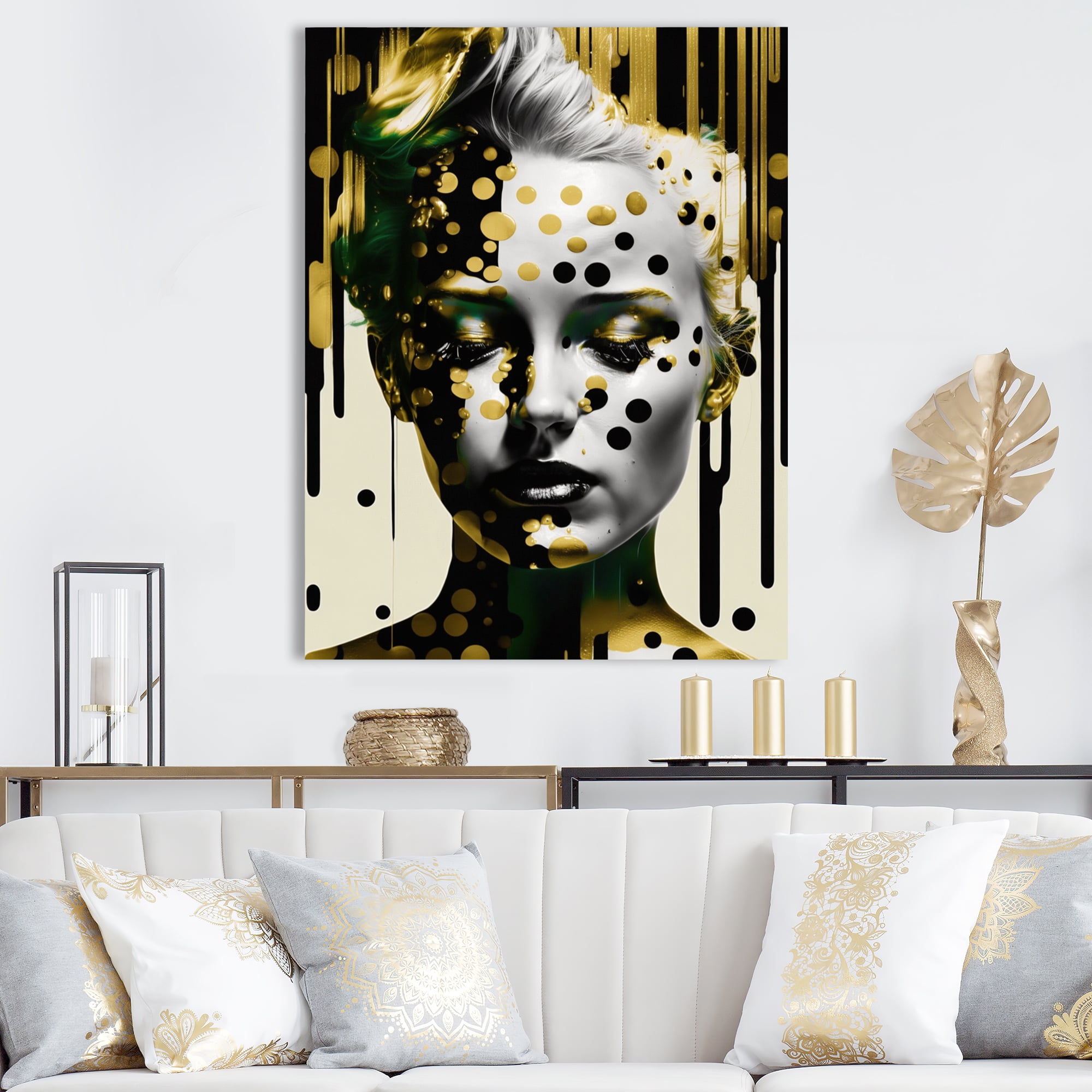 Designart "Transcending Female Potrait IV" Modern Woman Wall Art For ...