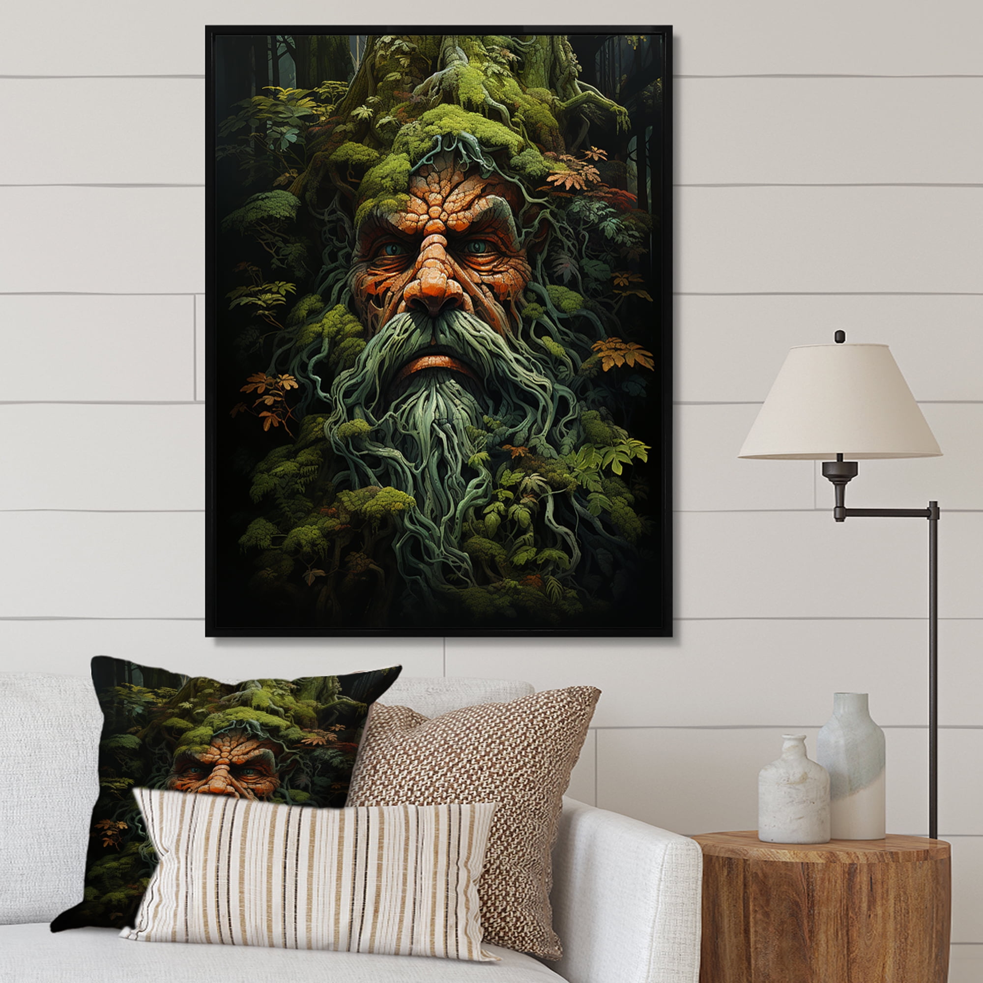 Designart "Tree Redwood Ancient Guardians Portrait I" Fantasy Floater ...