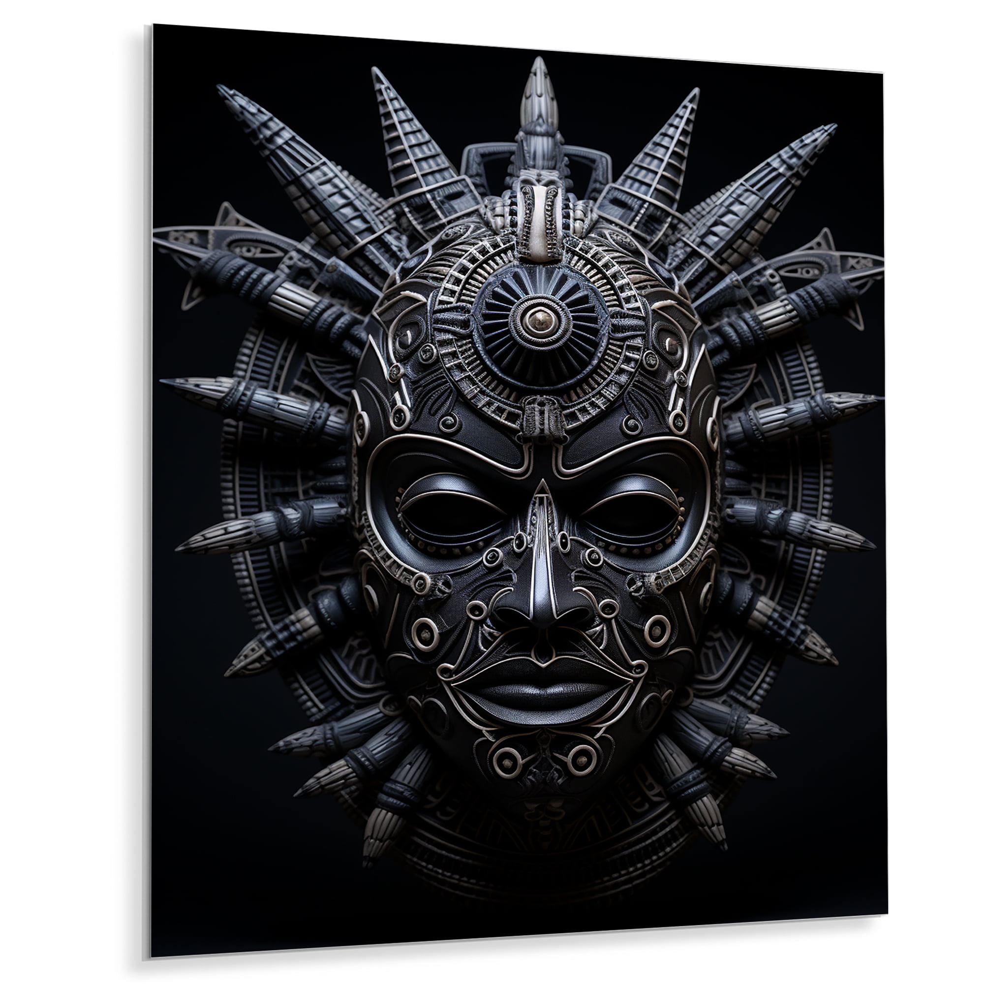 Designart "Tribal African Masks IV" African Tribes Metal Wall Decor ...