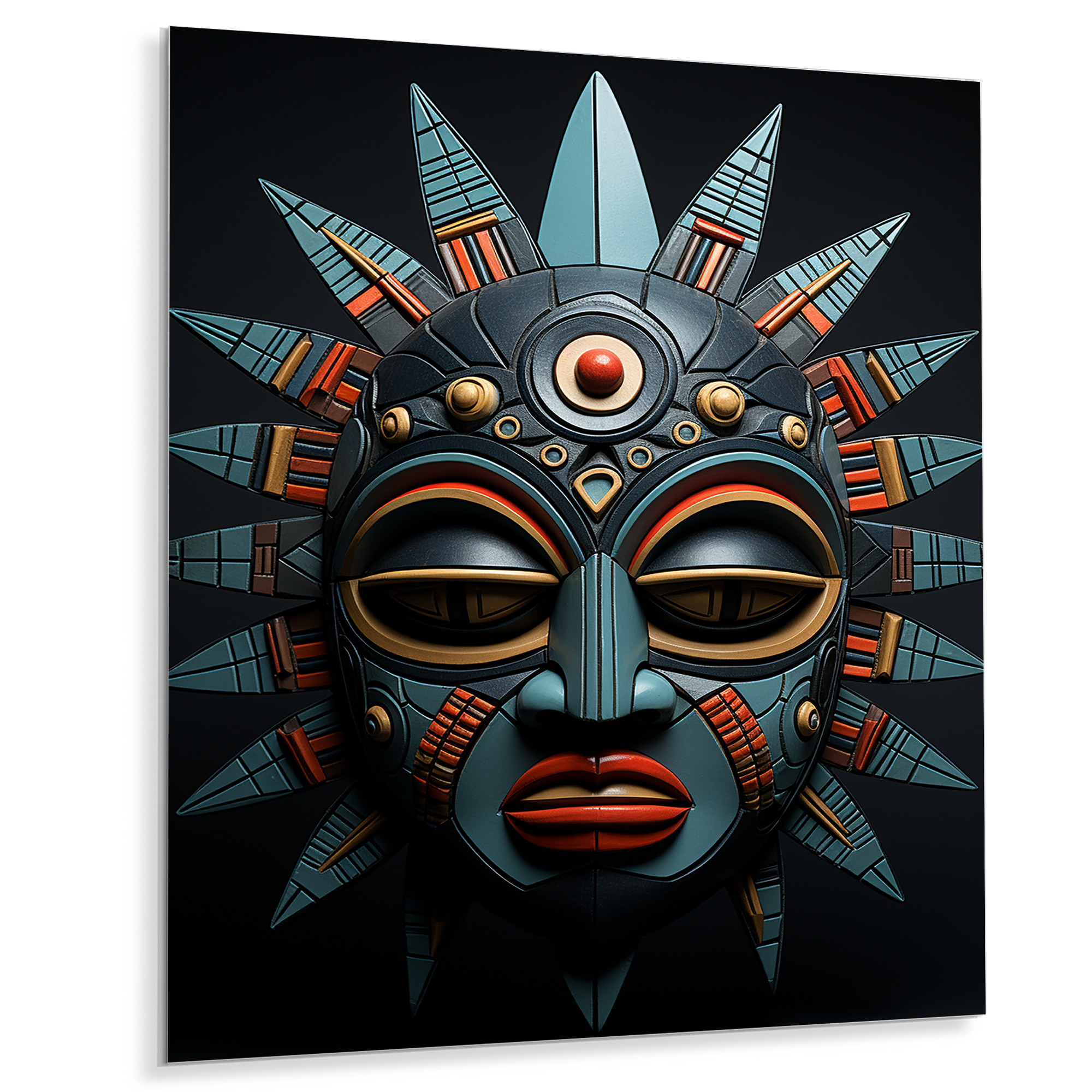 Designart "Tribal Mask African Chokwe" African Tribal Metal Wall Art ...