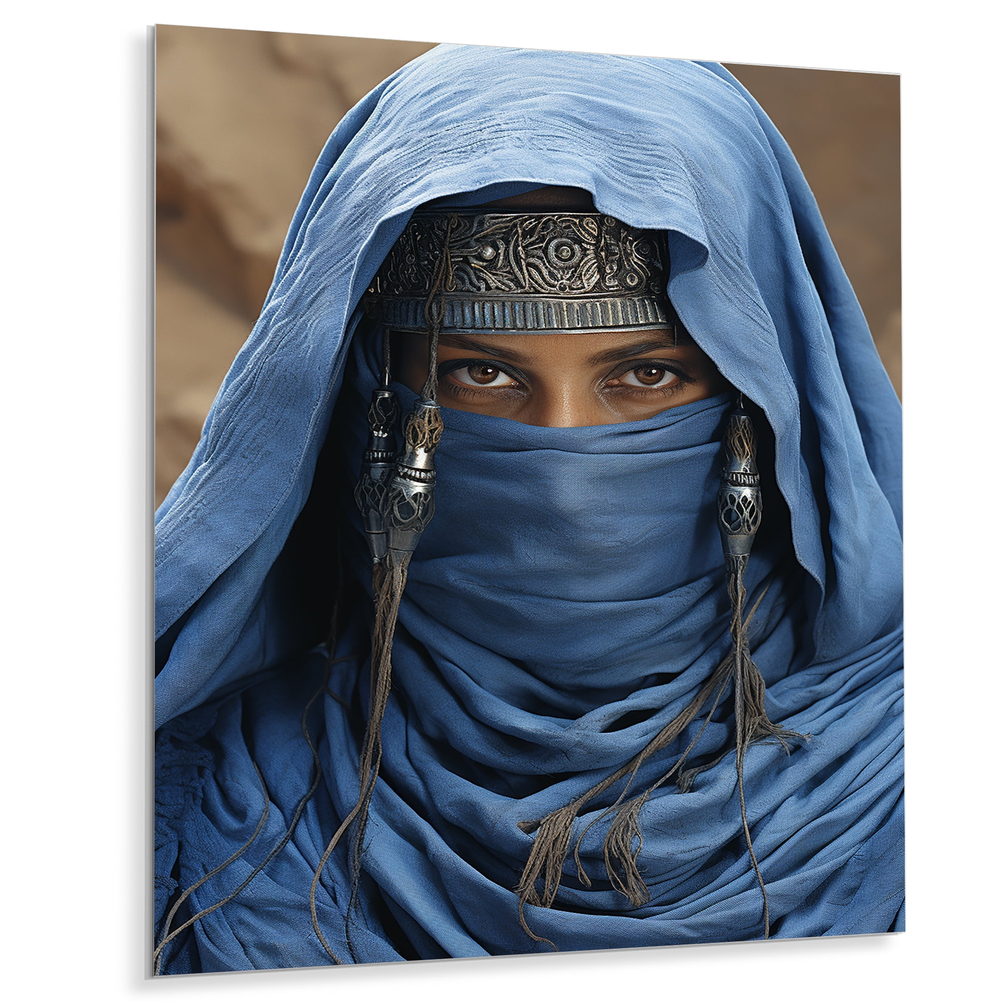 Designart "Tribal Mask African Tuareg" African Tribal Metal Wall Art ...