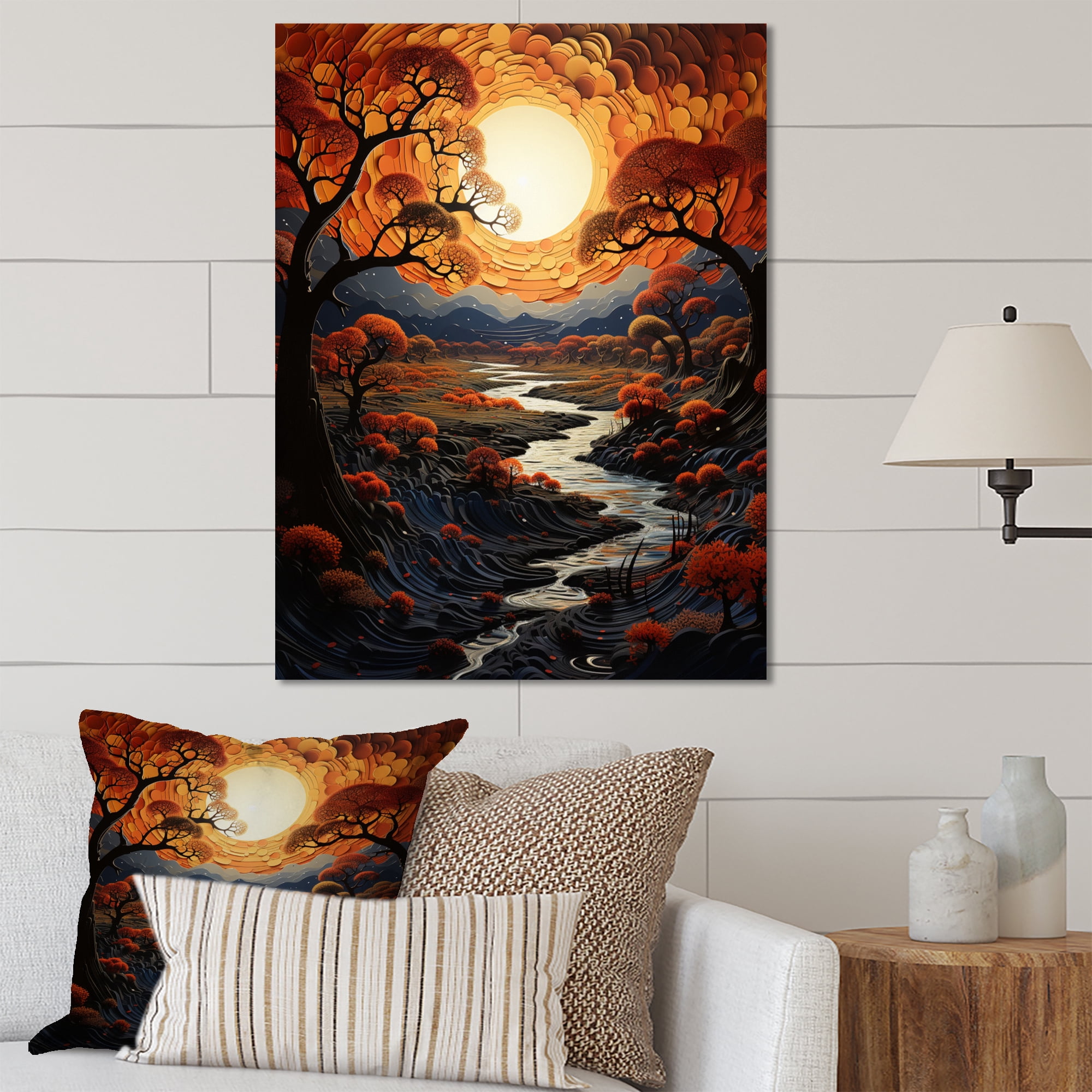 Designart "Tribal Sunset African IV" African Tribal Metal Wall Decor ...