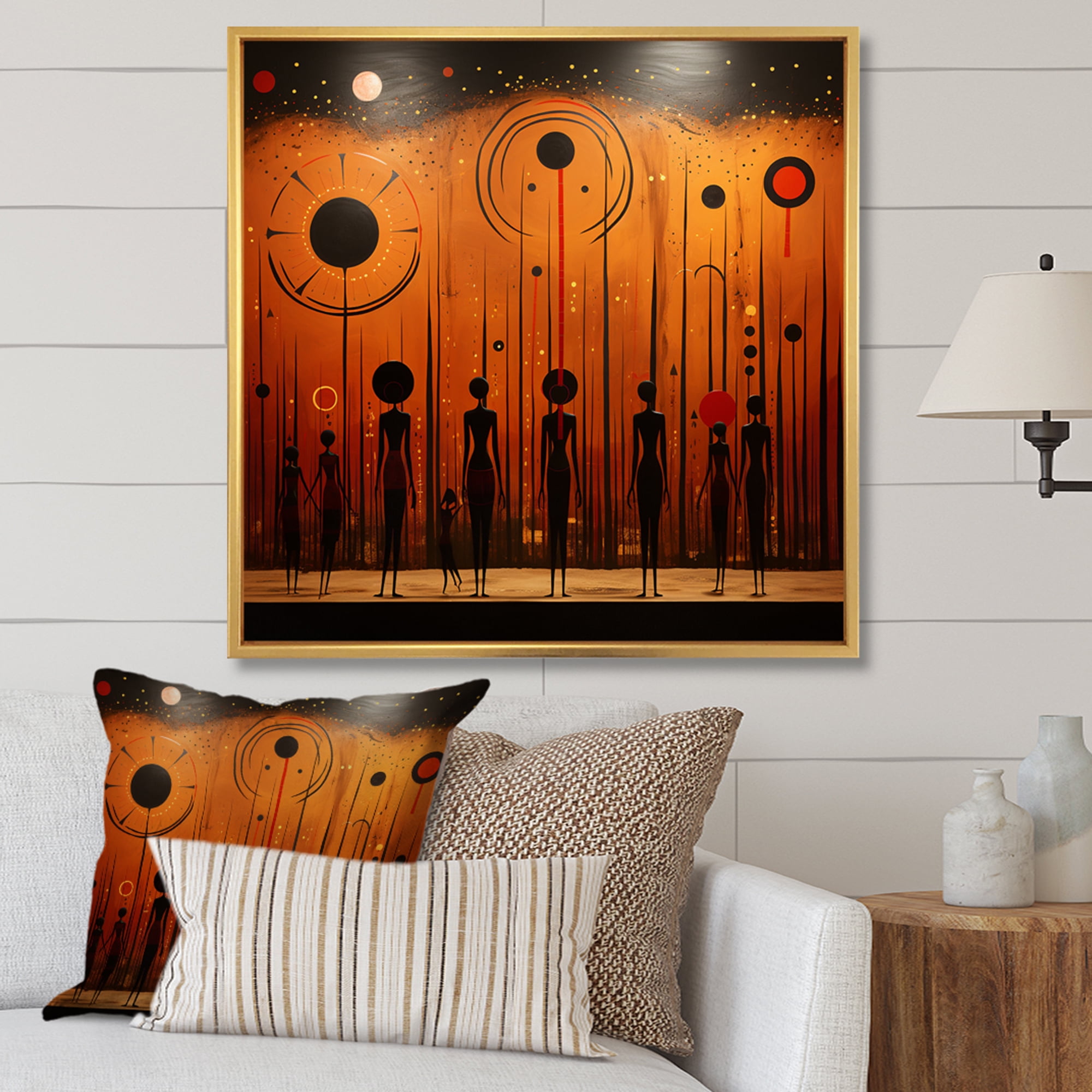 Designart "Tribes Ancient African Traditions I" African Tribes Floater ...