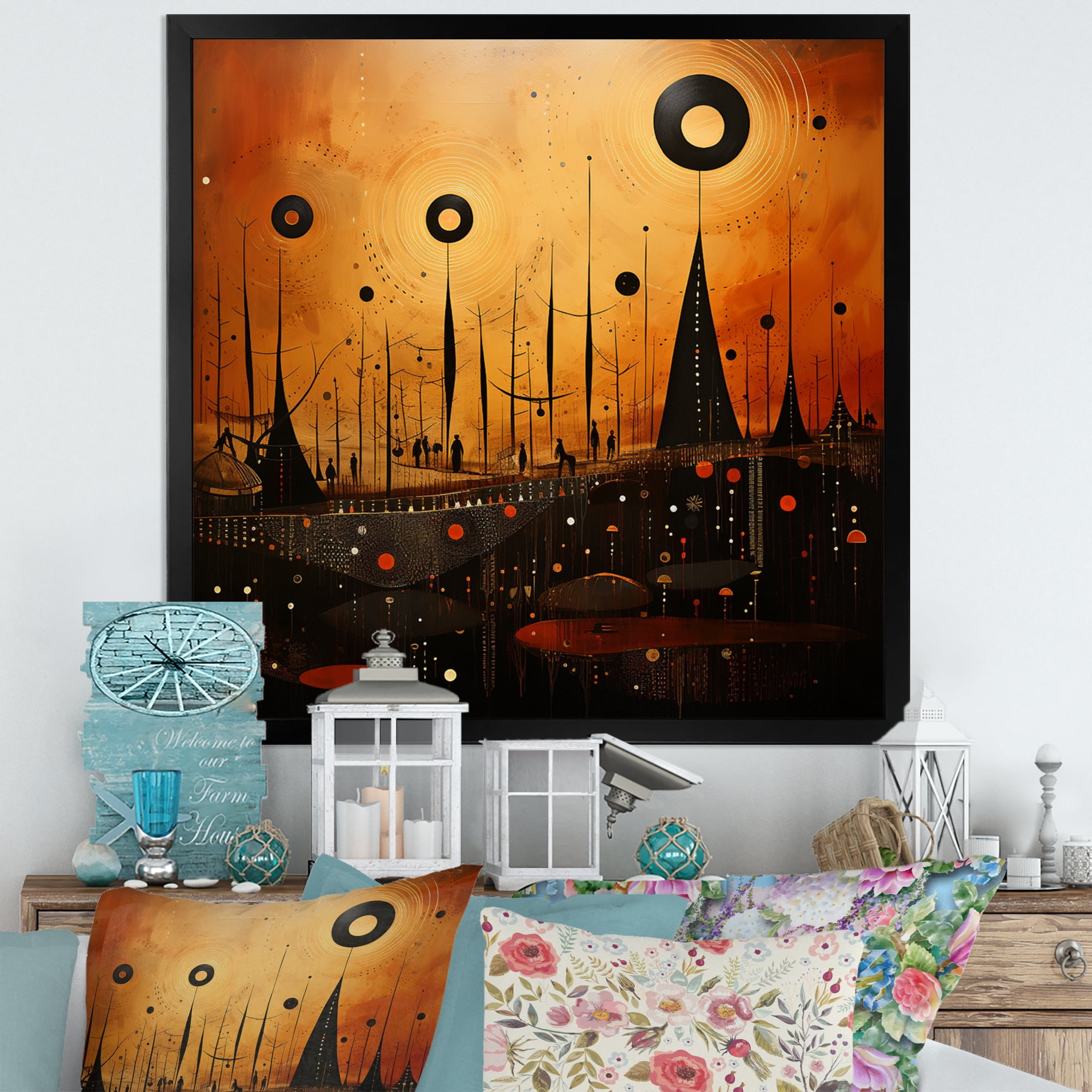 Designart "Tribes Ancient African Traditions II" African Tribes Floater ...