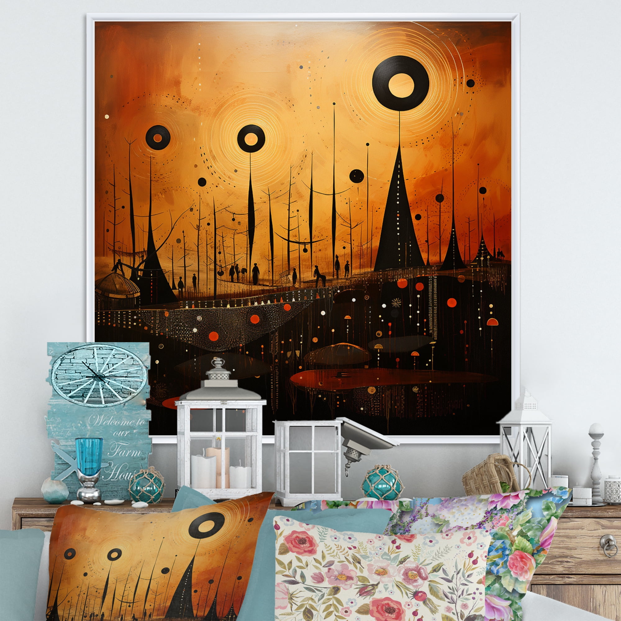 Designart "Tribes Ancient African Traditions II" African Tribes Floater ...