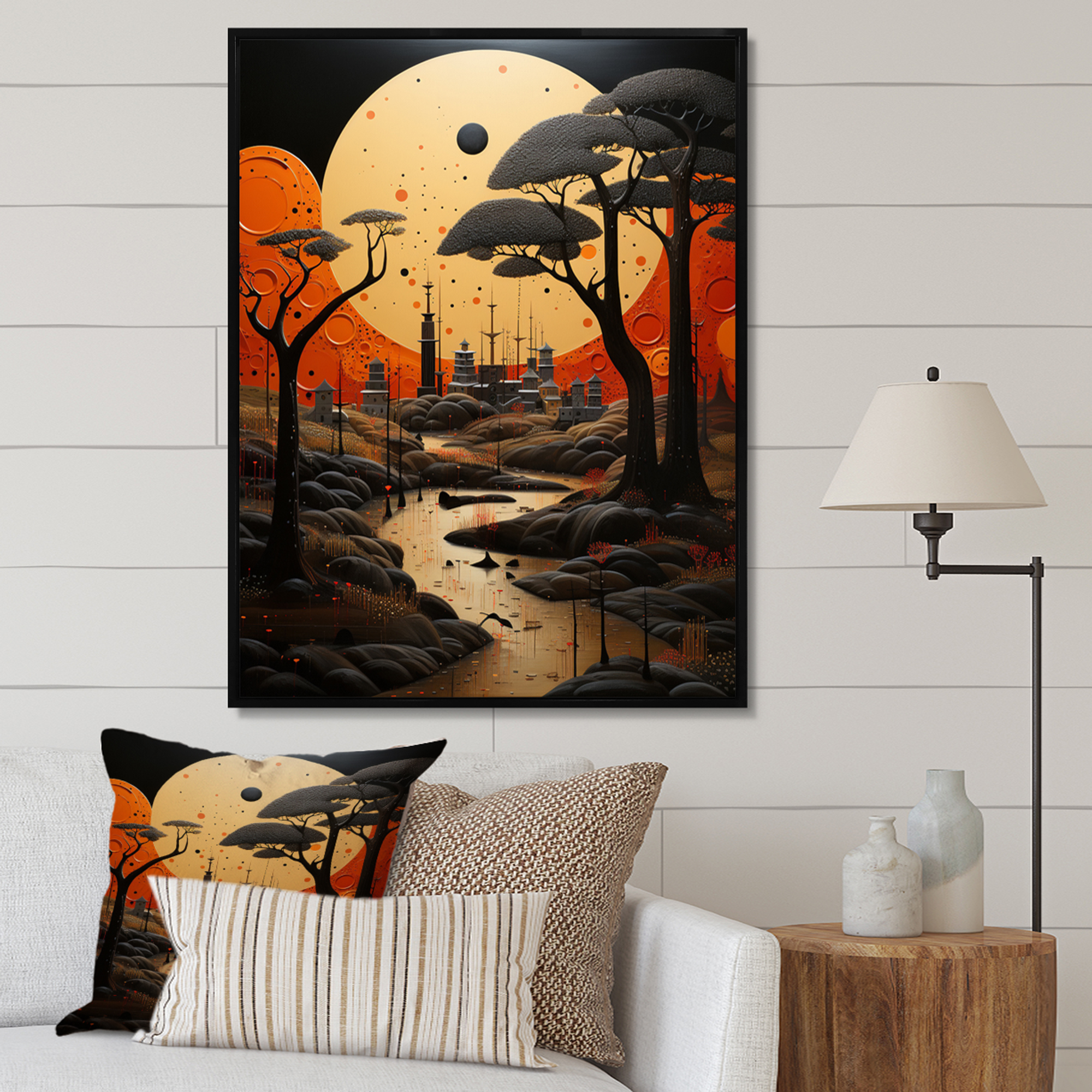 Designart "Tribes Ancient African Traditions IV" African Tribes Floater ...