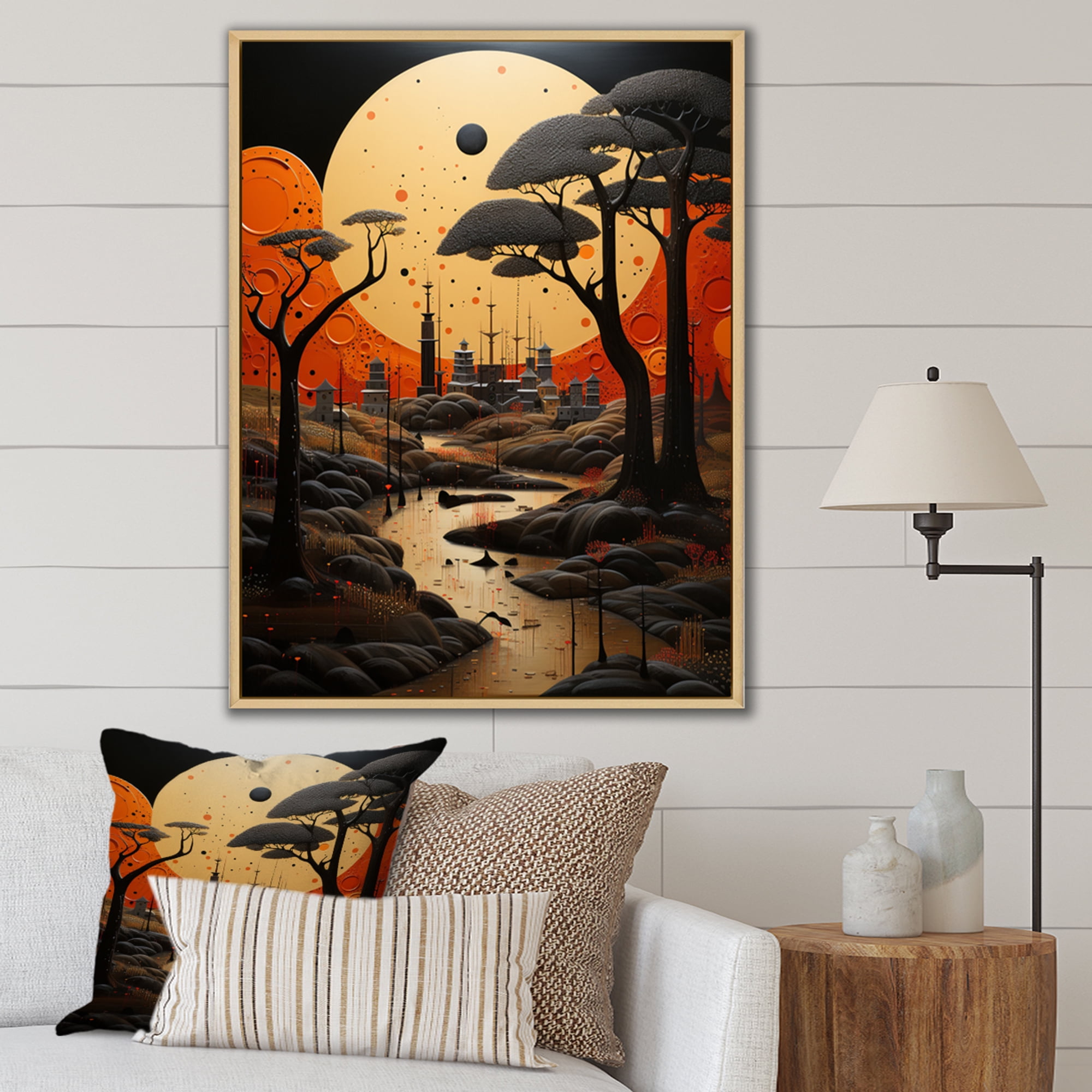 Designart "Tribes Ancient African Traditions IV" African Tribes Floater ...