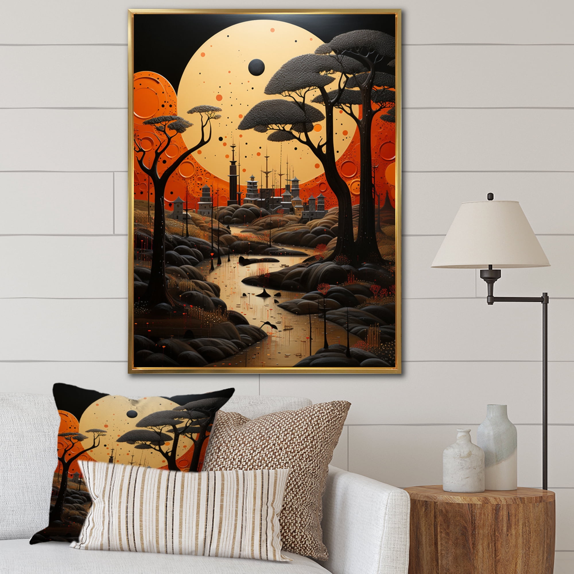 Designart "Tribes Ancient African Traditions IV" African Tribes Floater ...