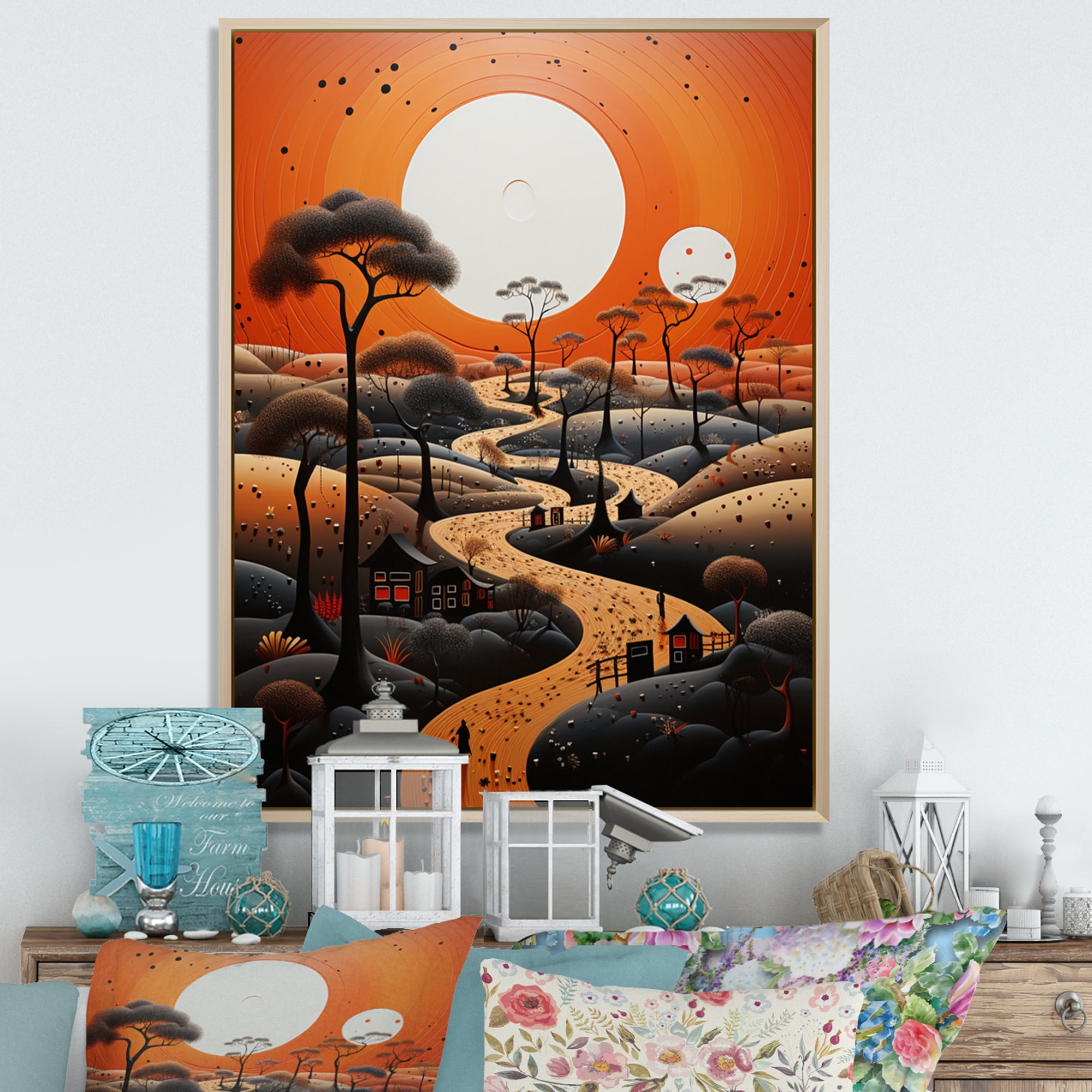 Designart "Tribes Ancient African Traditions V" African Tribes Floater ...