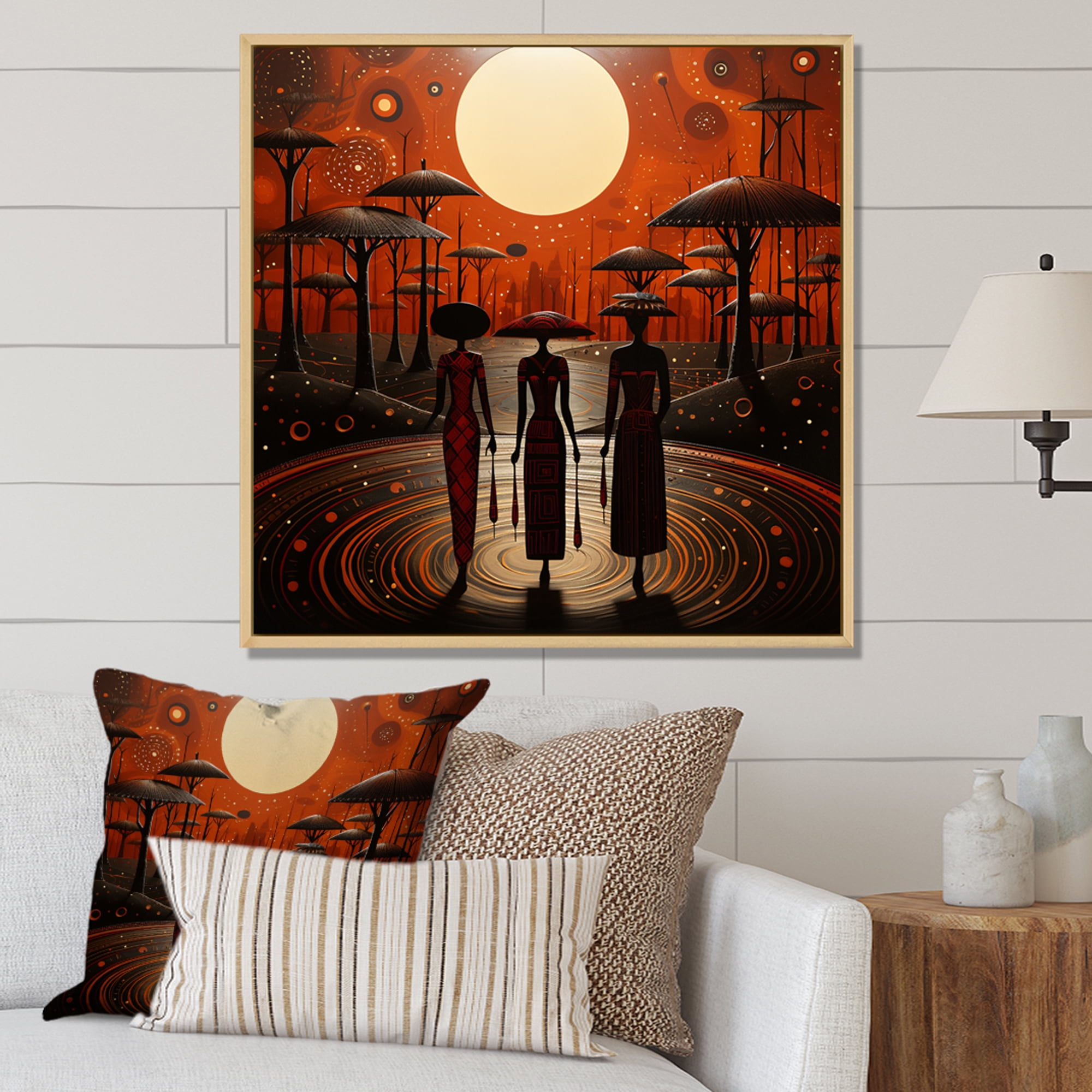 Designart "Tribes Ancient African Traditions VI" African Tribes Floater ...