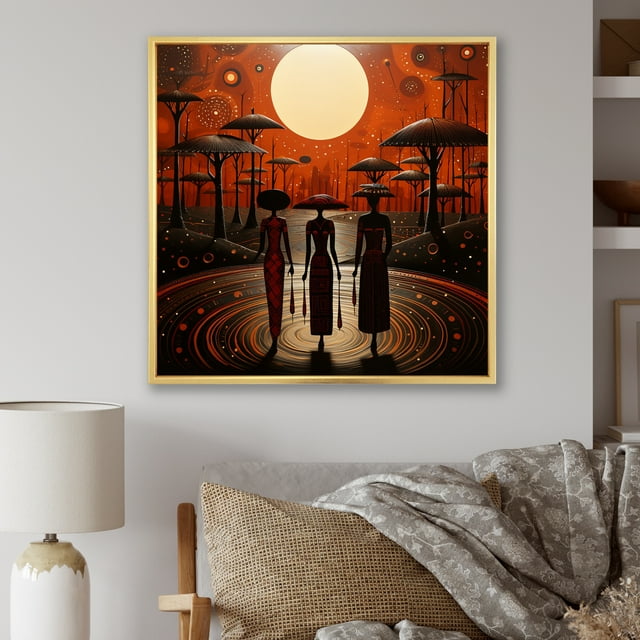 Designart "Tribes Ancient African Traditions VI" African Tribes Floater ...