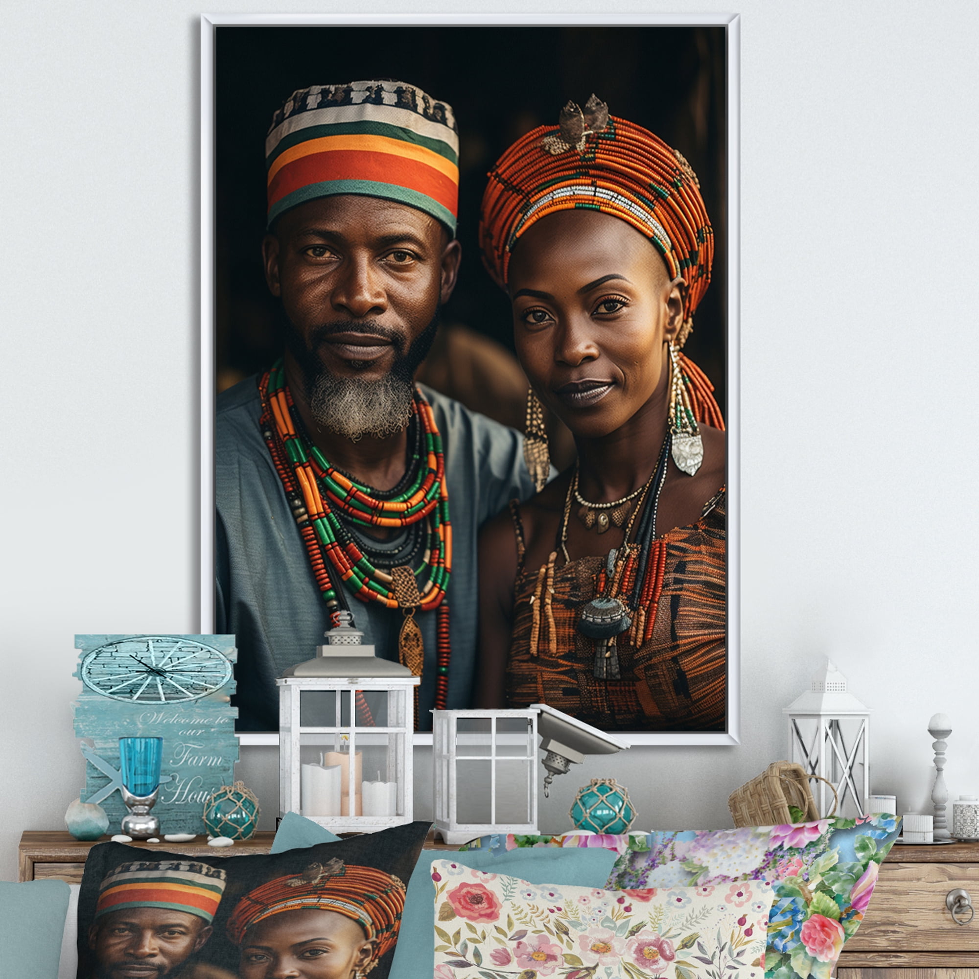 Designart "Tribes Ashanti African Ghana II" African Tribes Floater ...