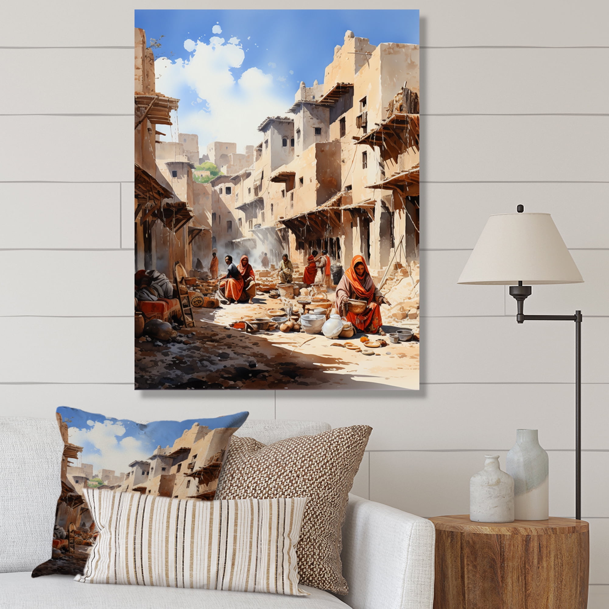Designart "Tribes Berber African Market I" African Tribes Canvas Print ...