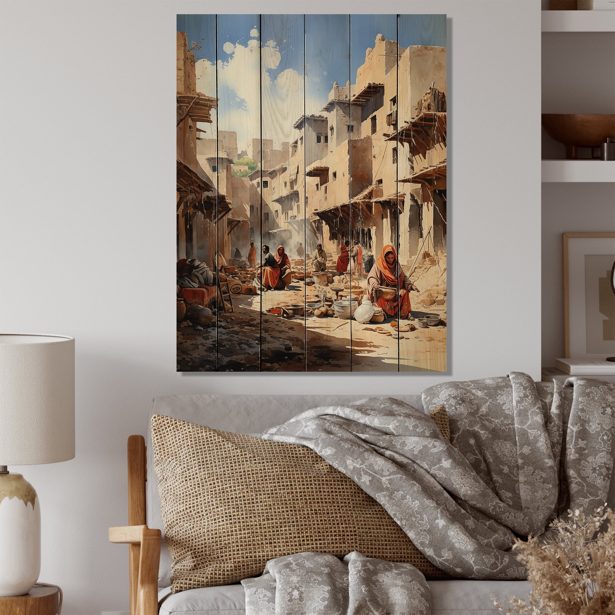 Designart "Tribes Berber African Market I" African Tribes Print on ...