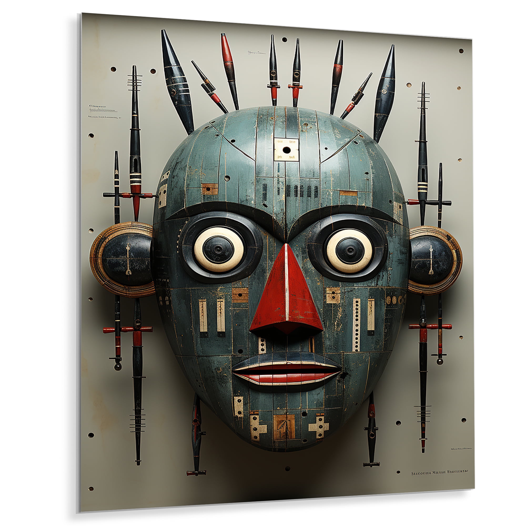 Designart "Tribes Dogon African Kanaga I" African Tribes Metal Wall ...