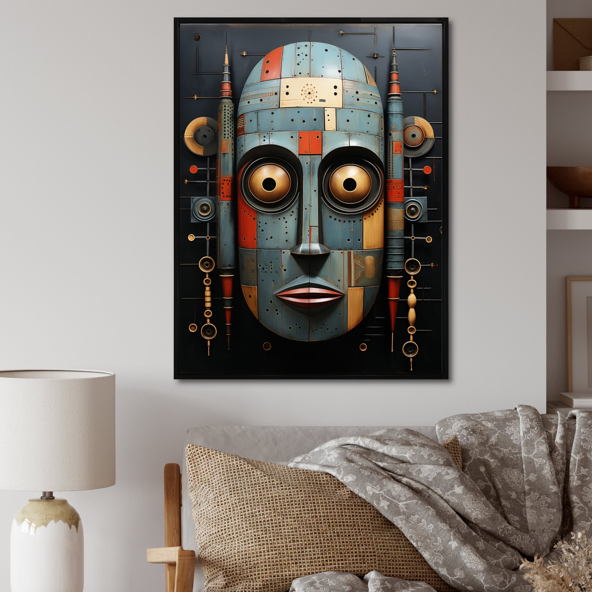 Designart "Tribes Dogon African Kanaga II" African Tribes Floater ...