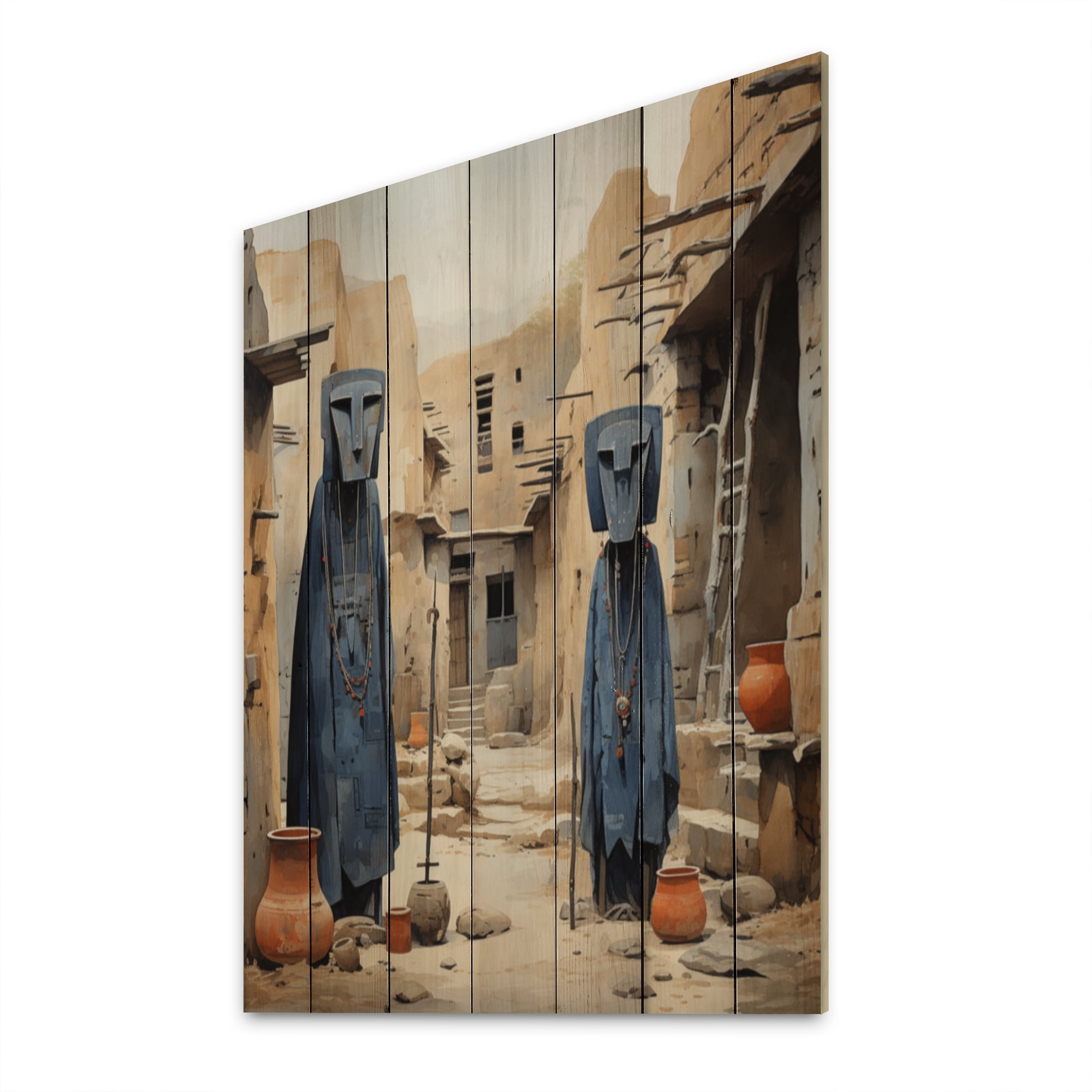 Designart "Tribes Dogon African Mali II" African Tribes Print on ...