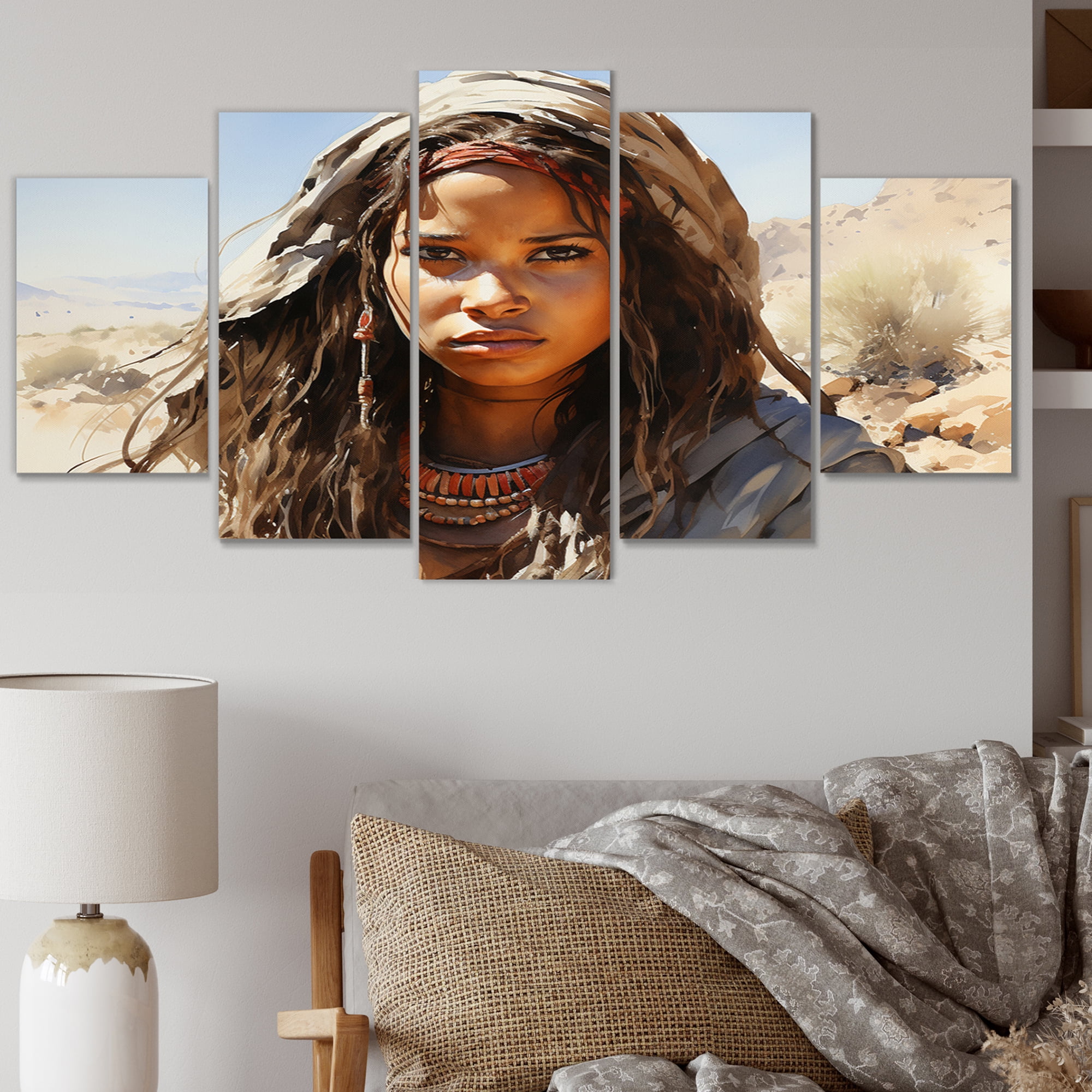Designart "Tribes Himba African Beauty" African Tribes Art Living Room ...