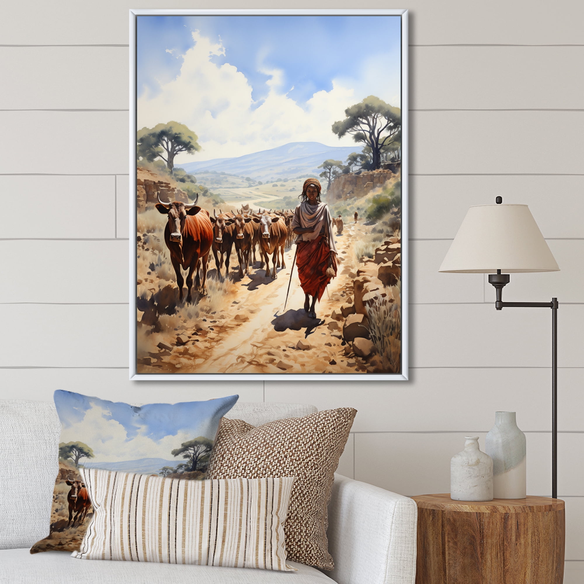 Designart "Tribes Himba African Nomadic I" African Tribes Floater ...