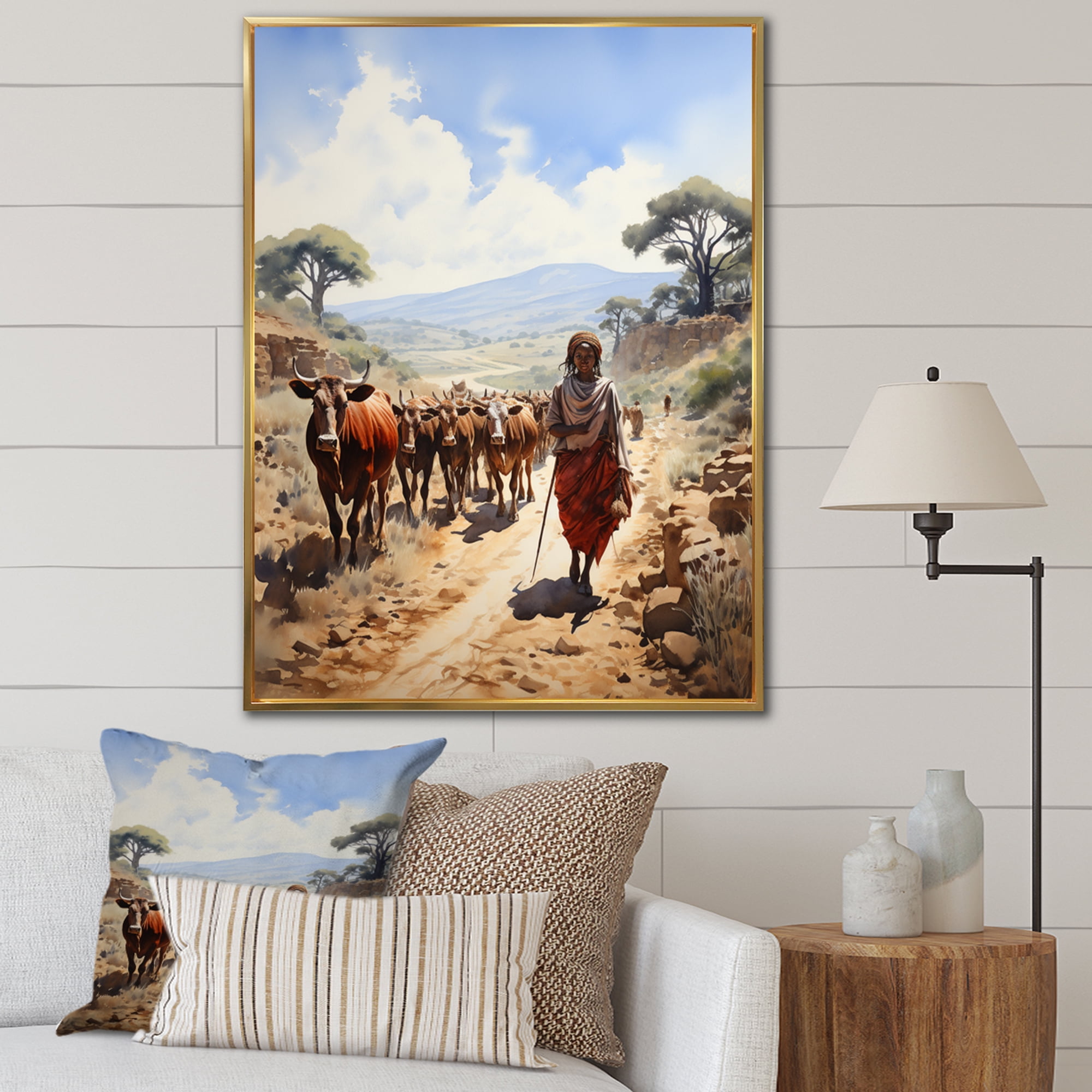 Designart "Tribes Himba African Nomadic I" African Tribes Floater ...