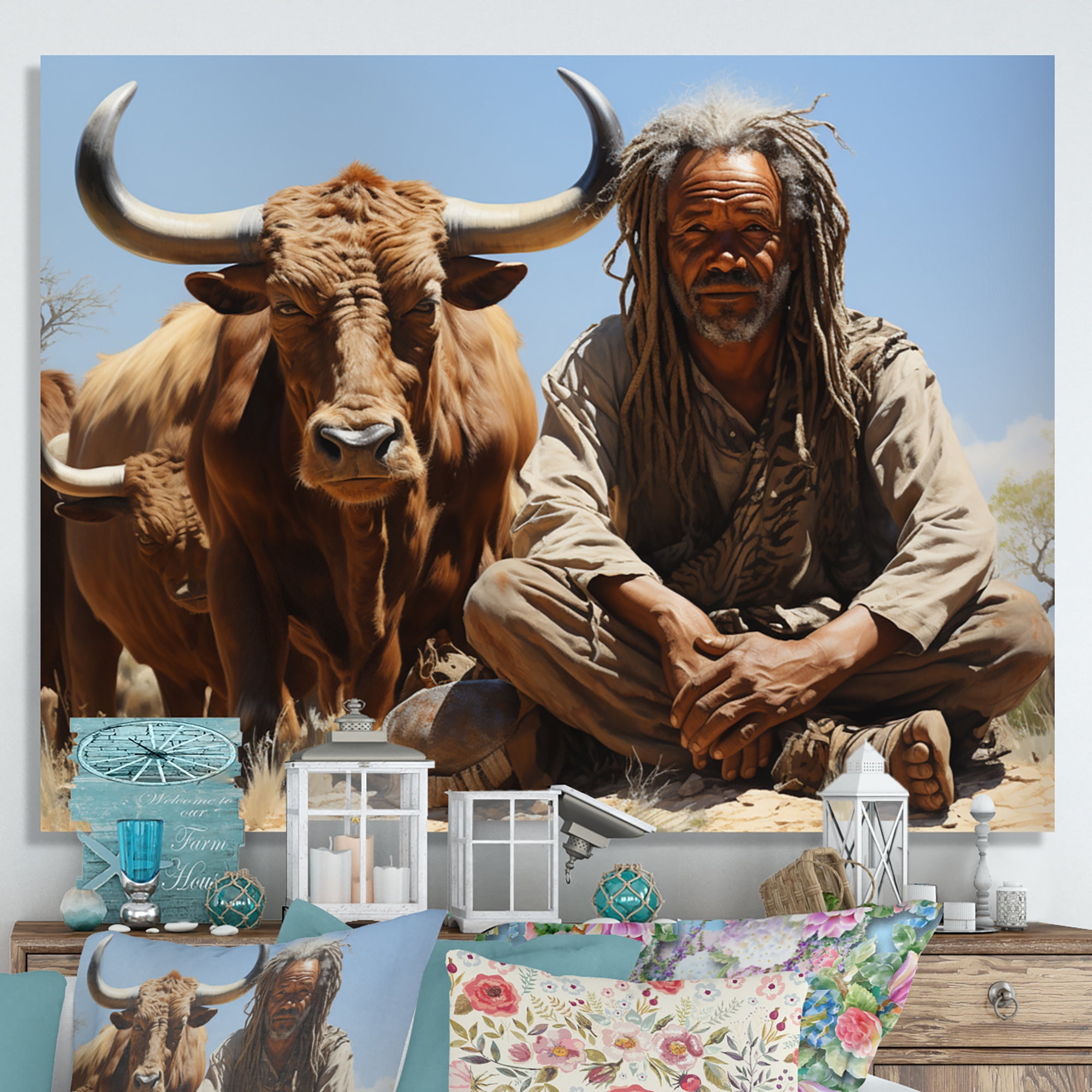 Designart "Tribes Himba African Nomadic II" African Tribes Wall Decor ...