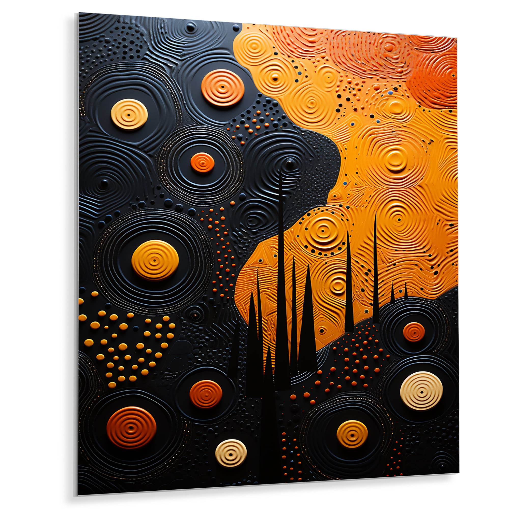 Designart "Tribes Sacred African Patterns IV" African Tribes Metal Wall ...
