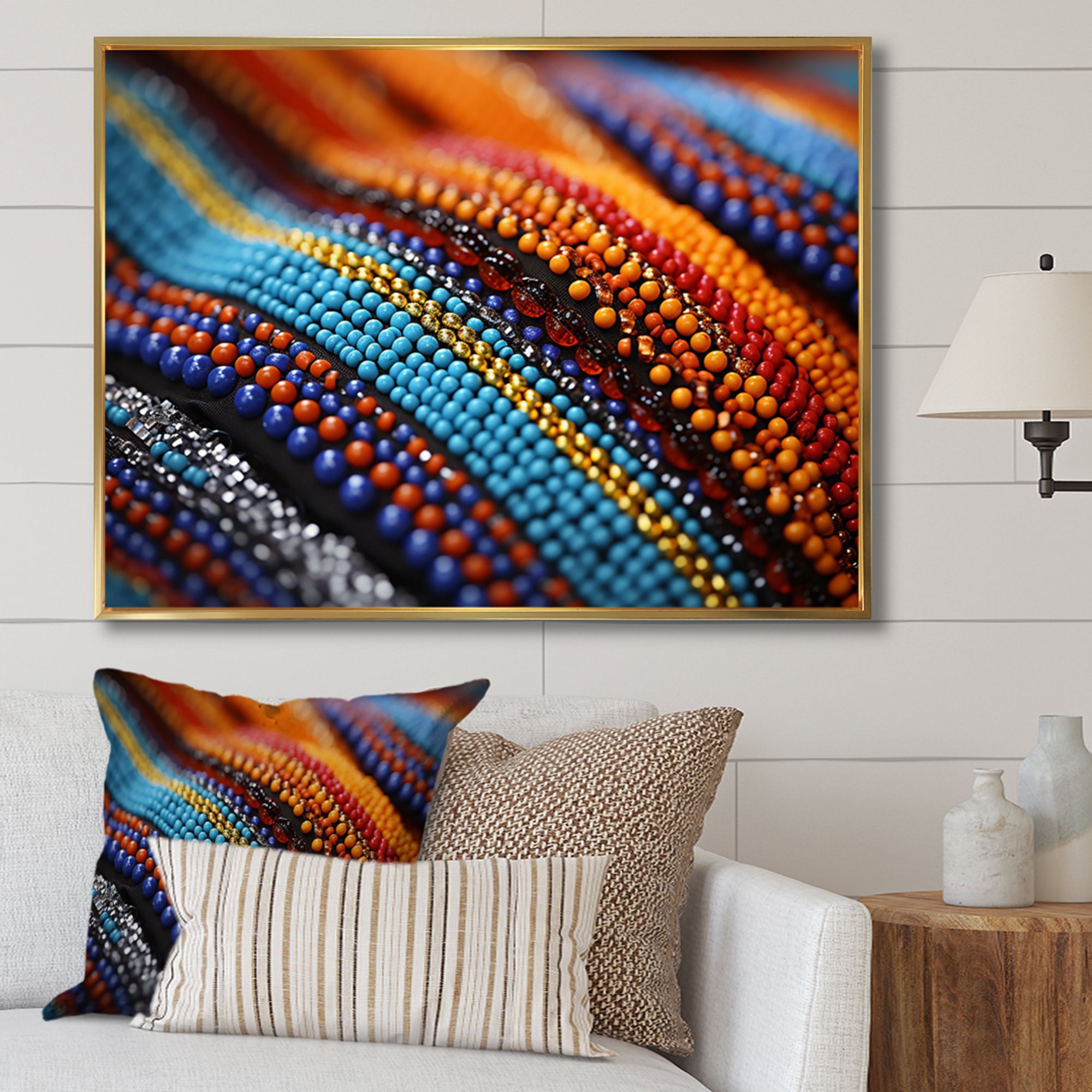 Designart "Tribes Samburu African Beadwork I" African Tribes Floater ...