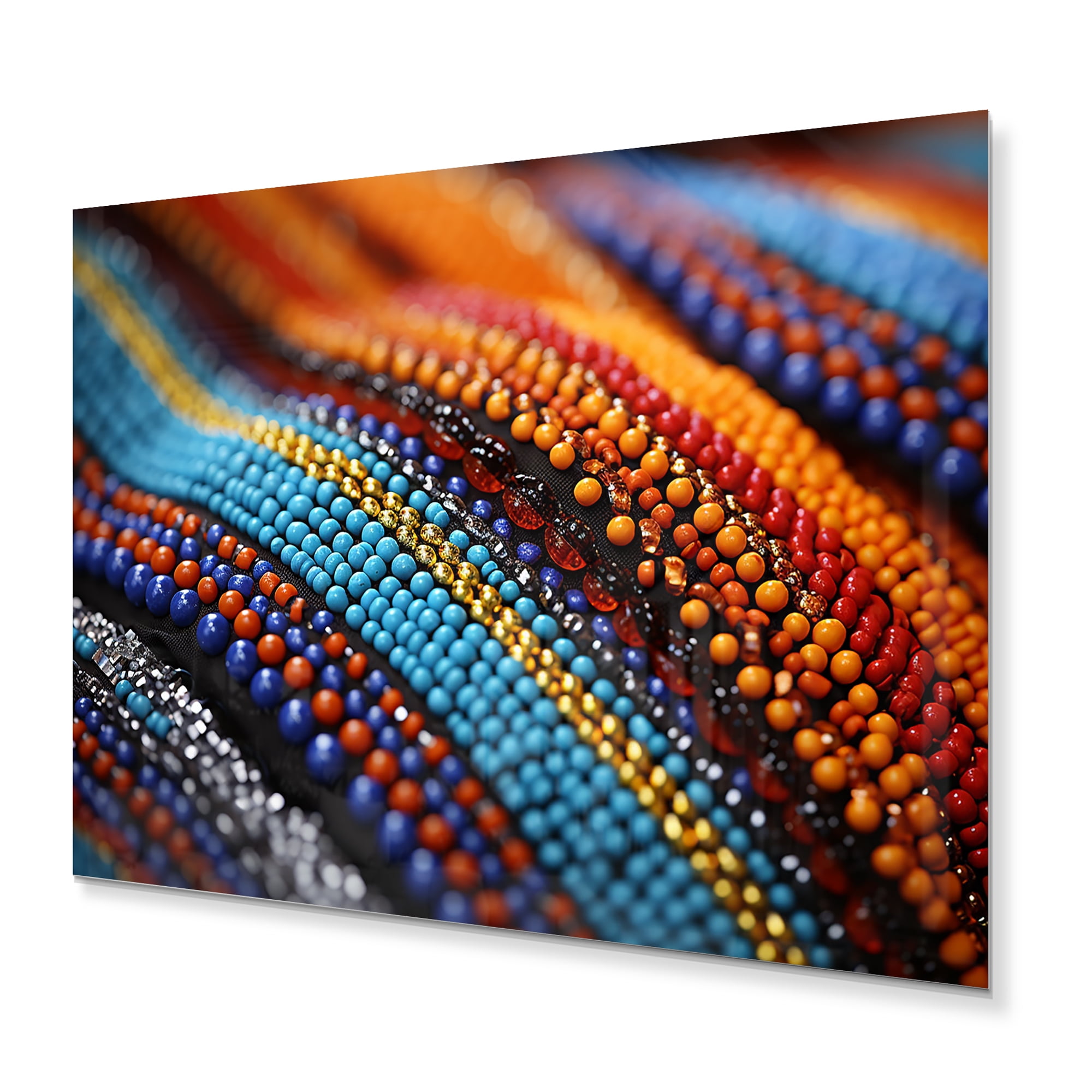 Designart "Tribes Samburu African Beadwork I" African Tribes Metal Wall ...