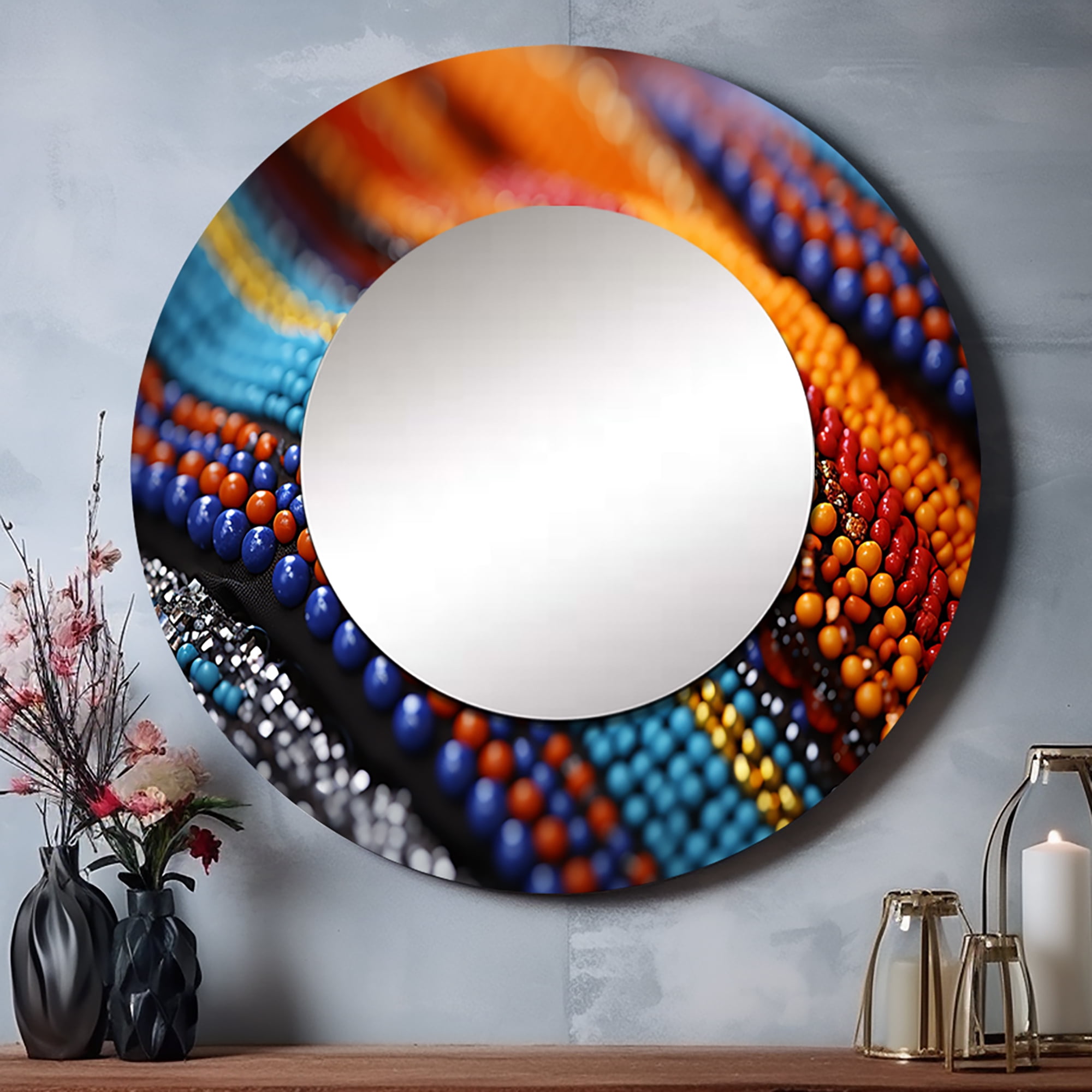 Designart "Tribes Samburu African Beadwork I" African Tribes Rund ...