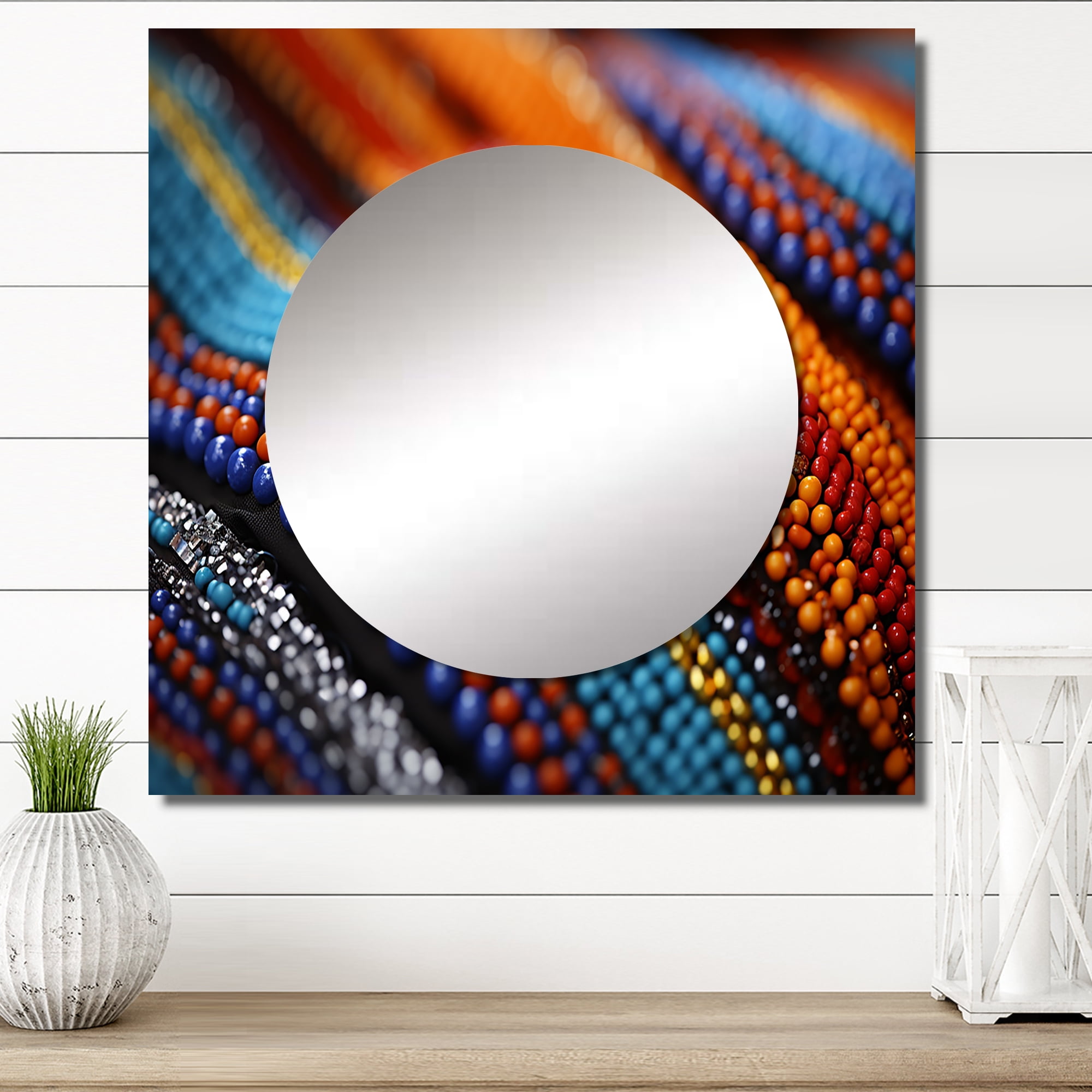Designart "Tribes Samburu African Beadwork I" African Tribes Square ...
