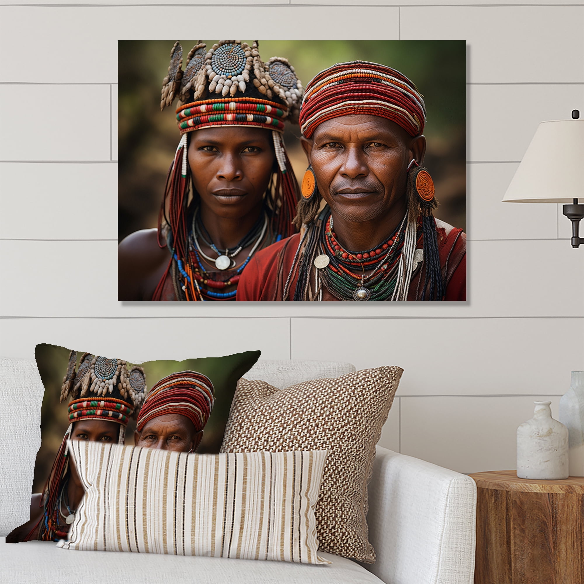 Designart "Tribes Samburu African Kenya II" African Tribes Metal Wall ...