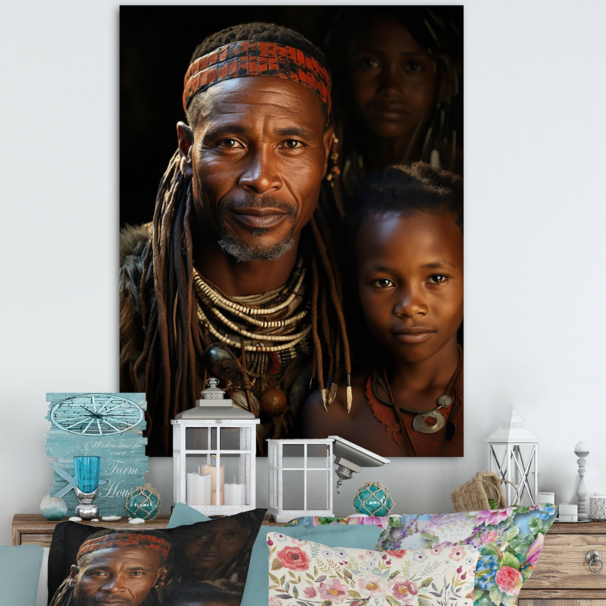 Designart "Tribes Sanbushmen African Southern II" African Tribes Wall ...