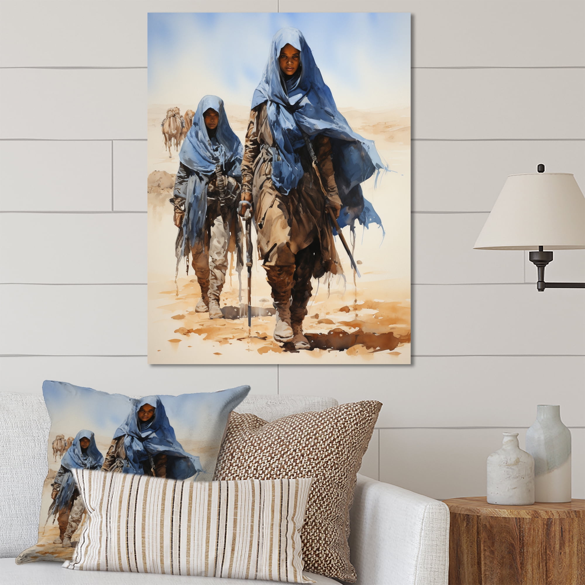 Designart "Tribes Tuareg African Sahara I" African Tribes Metal Wall ...