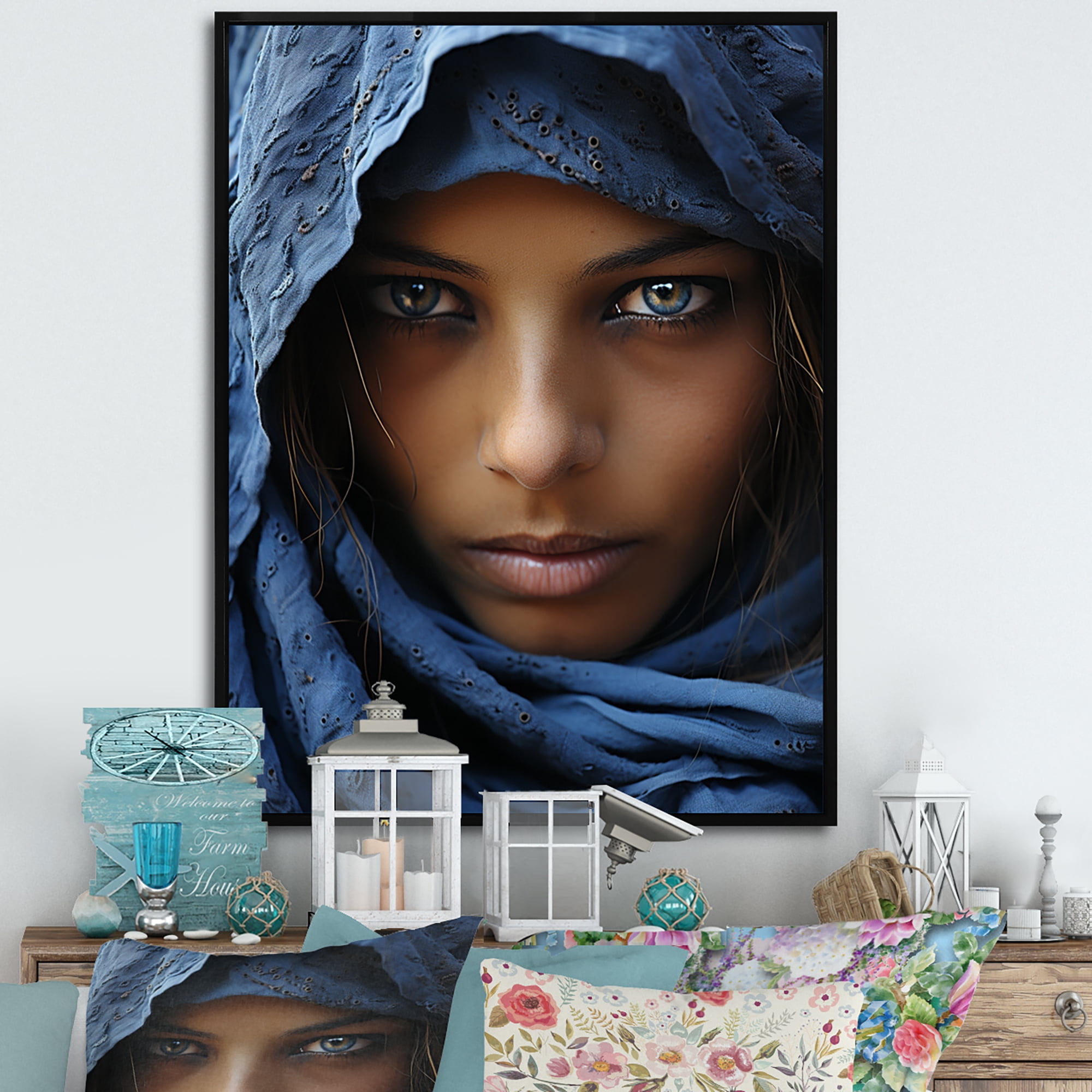 Designart "Tribes Tuareg African Sahara II" African Tribes Floater ...