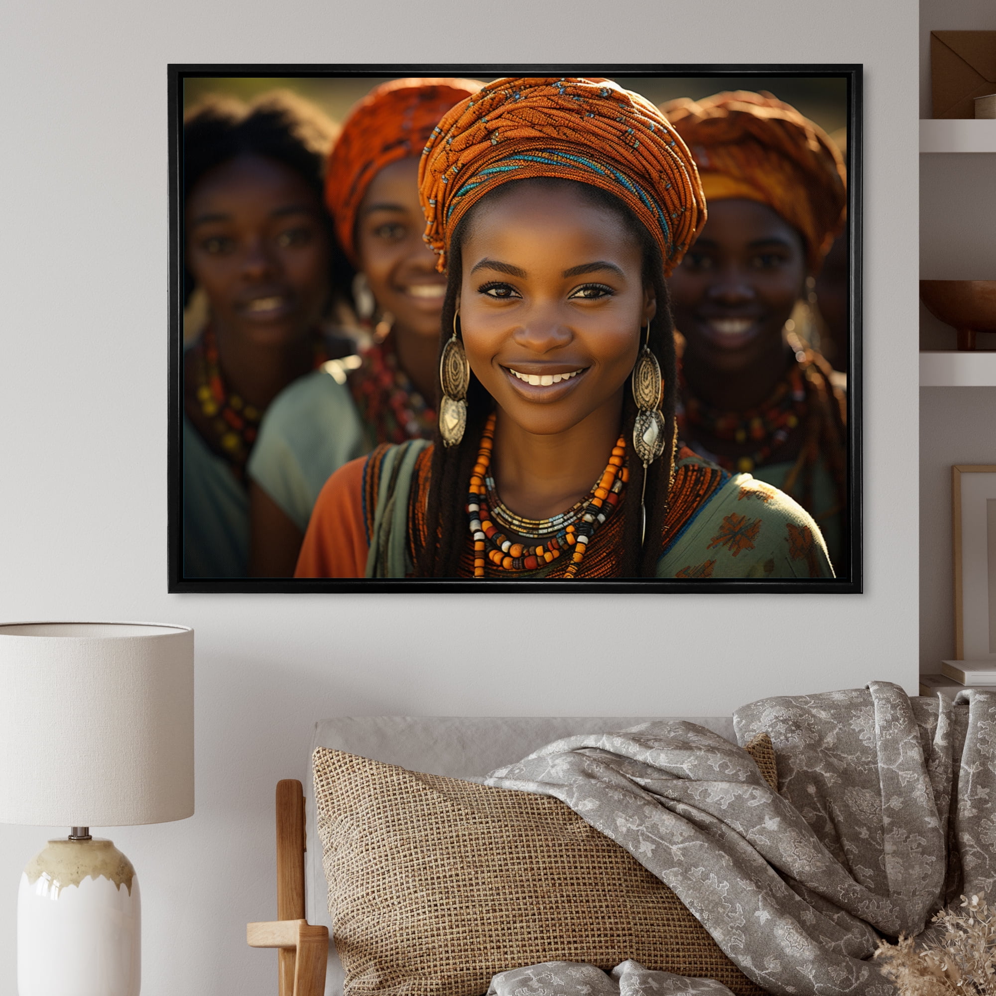 Designart "Tribes Xhosa African Portrait I" African Tribes Floater ...