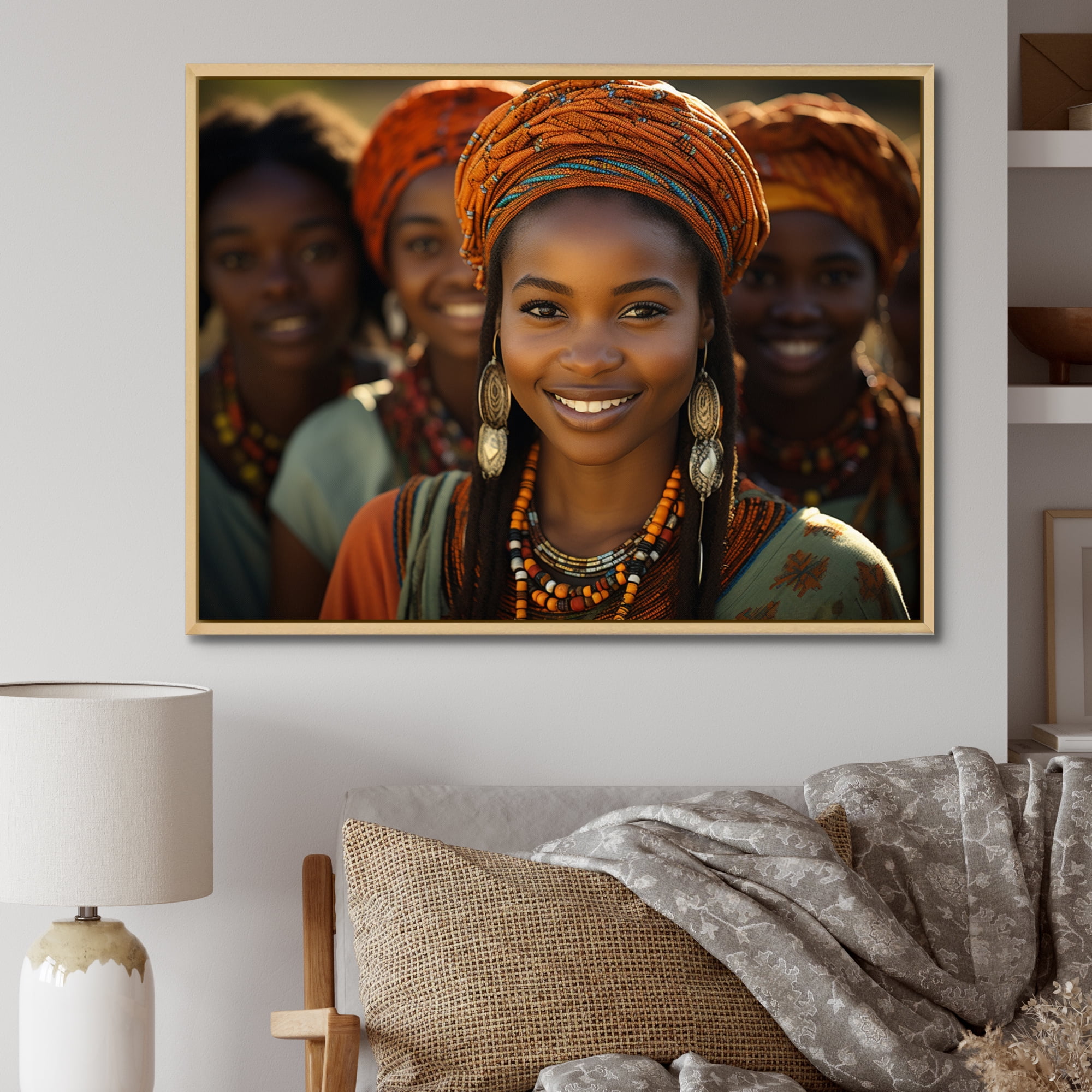 Designart "Tribes Xhosa African Portrait I" African Tribes Floater ...