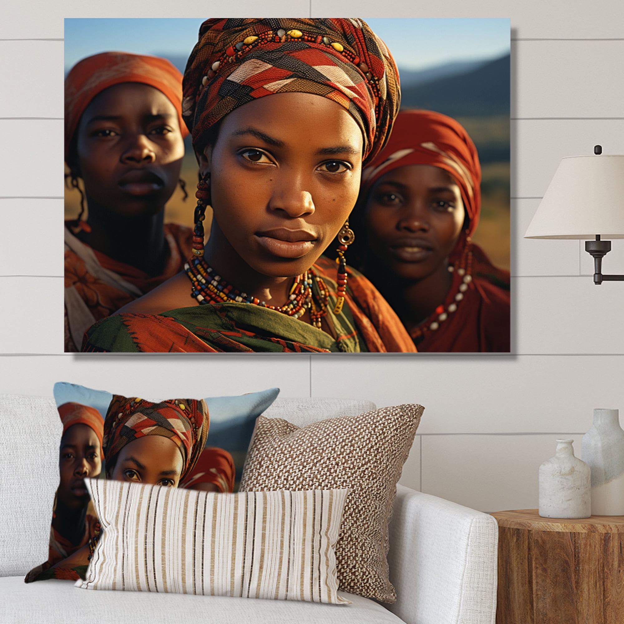 Designart "Tribes Xhosa African Portrait II" African Tribes Wall Art ...
