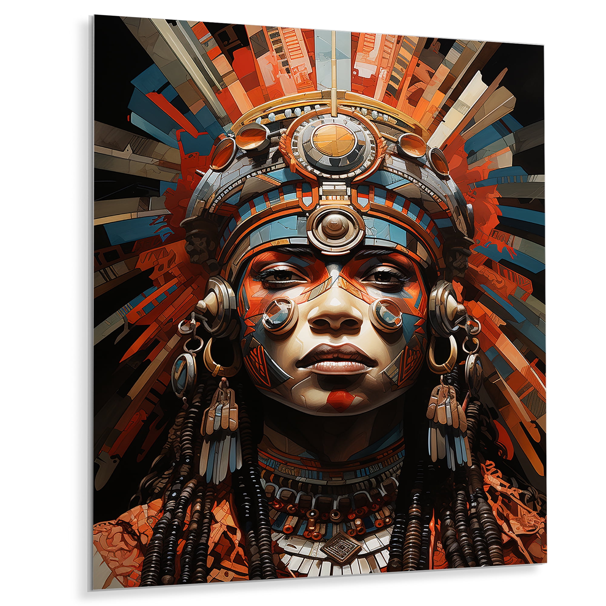 Designart "Tribes Yoruba African Gelede" African Tribes Metal Art ...