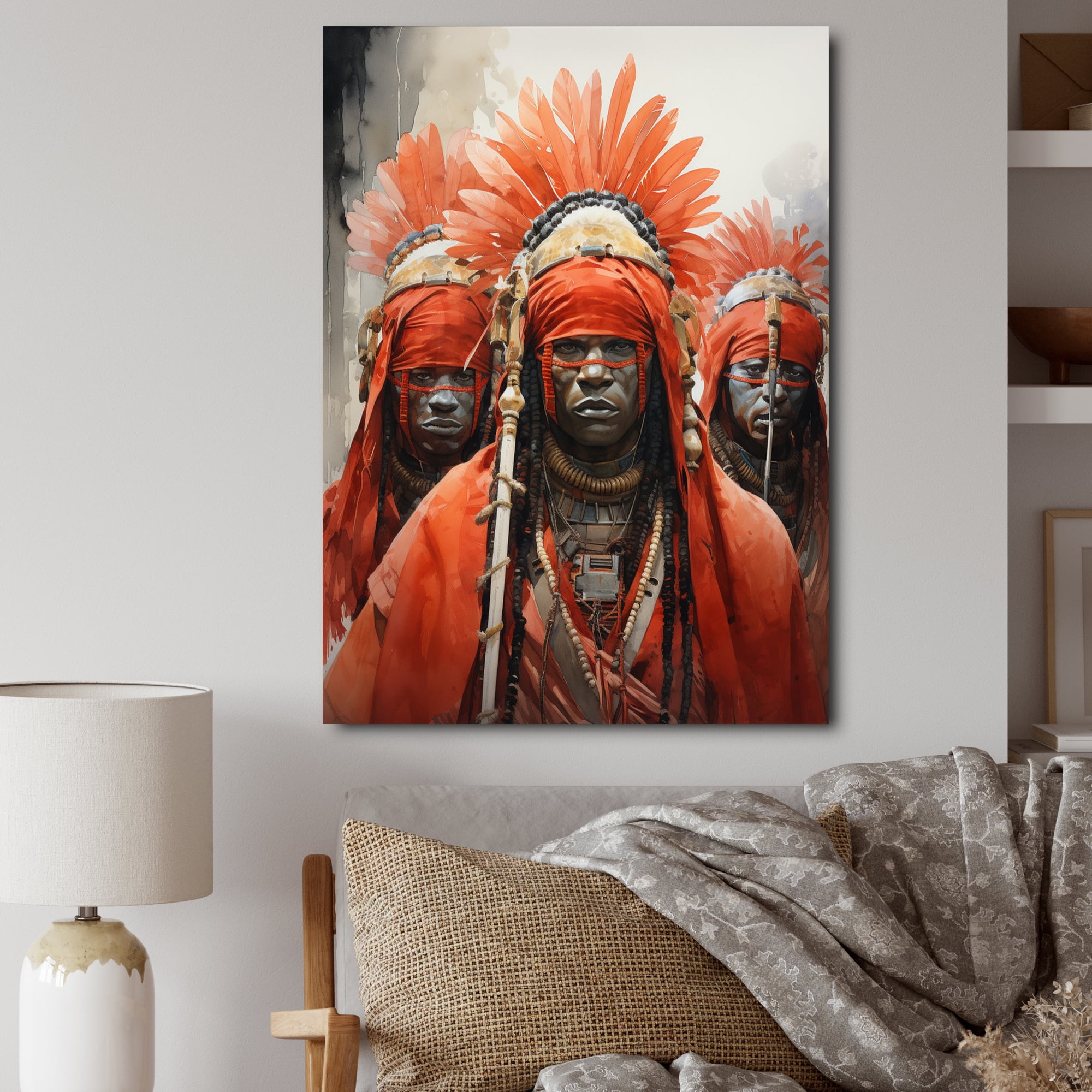 Designart "Tribes Yoruba African Masquerade I" African Tribes Canvas ...