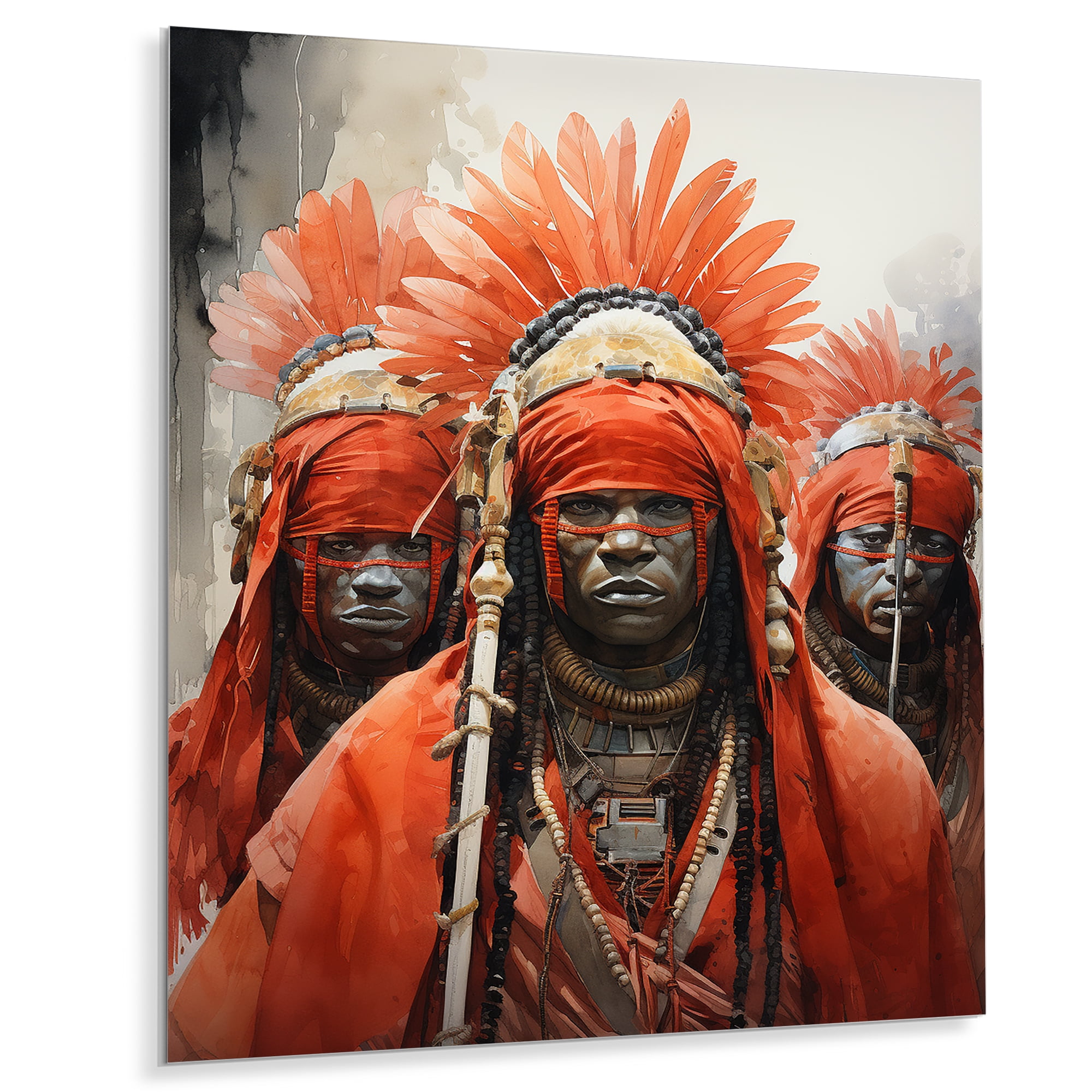 Designart "Tribes Yoruba African Masquerade I" African Tribes Metal ...