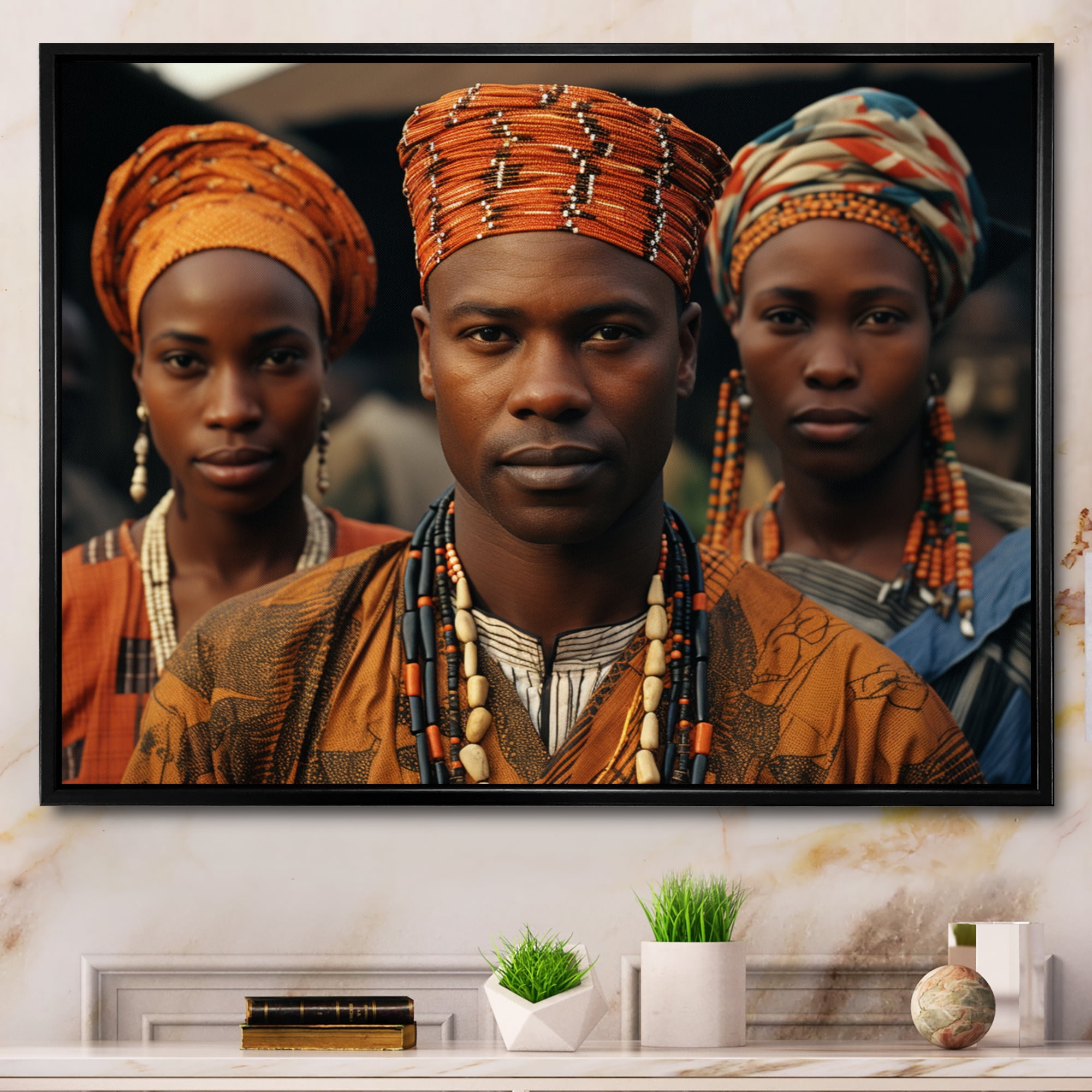 Designart "Tribes Yoruba African Nigeria II" African Tribes Floater ...