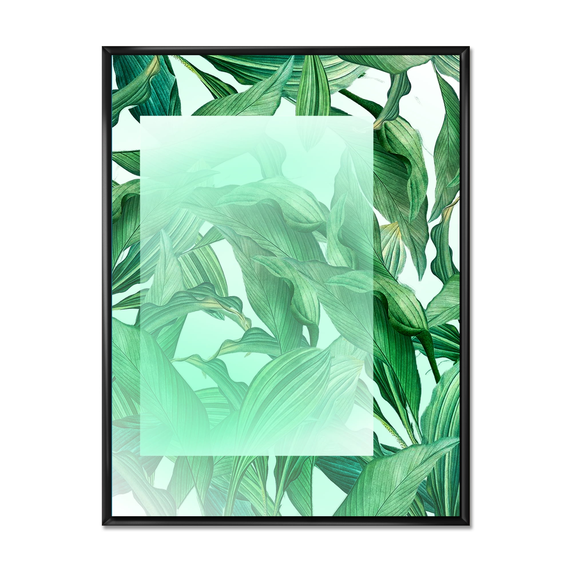 Tropical Palm Green Leaves Wall Art - Nautical & Coastal Print ...