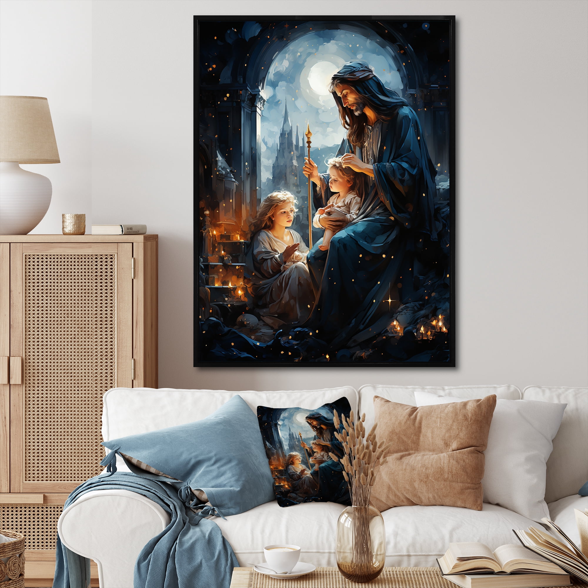 Designart "Twilight Nativity Scene Religious Art I" Christianity ...