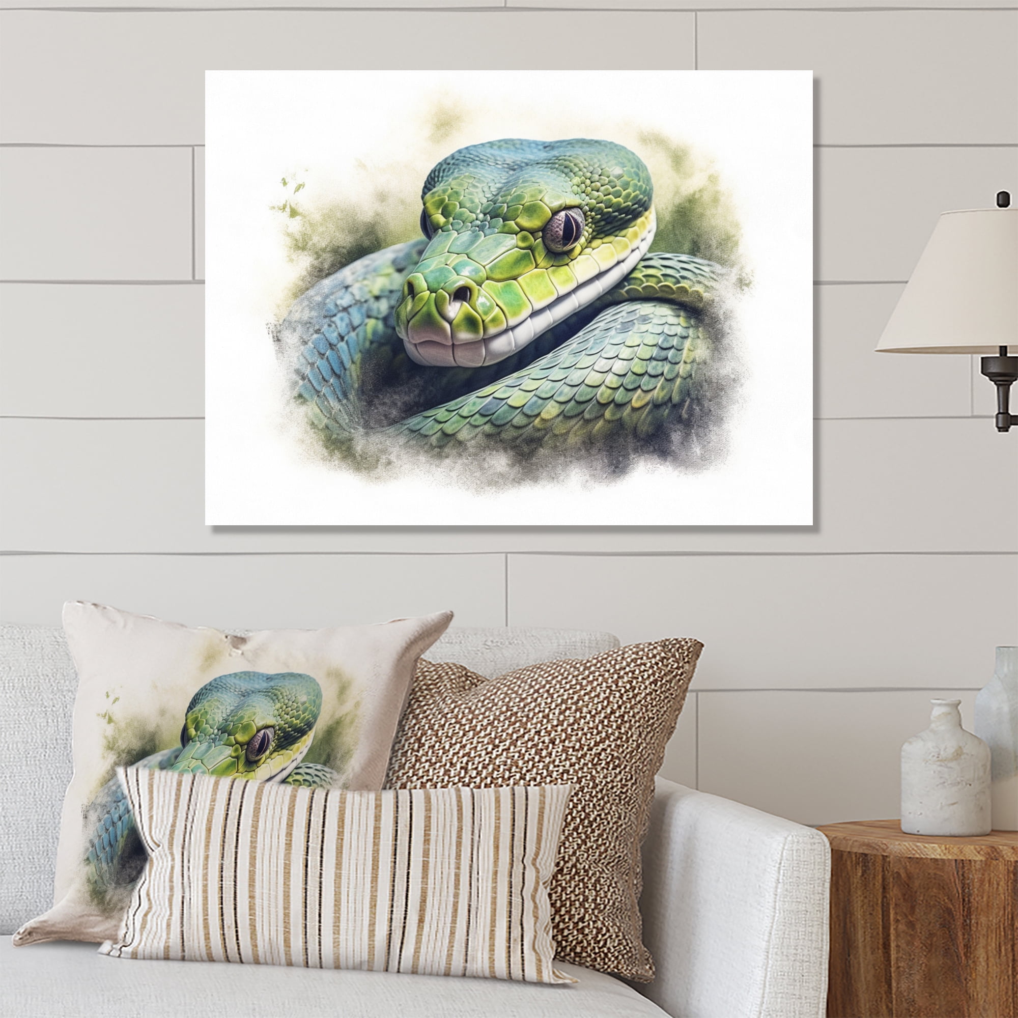 Designart "Untamed Snake II" Animals Metal Art Living Room - Walmart.com